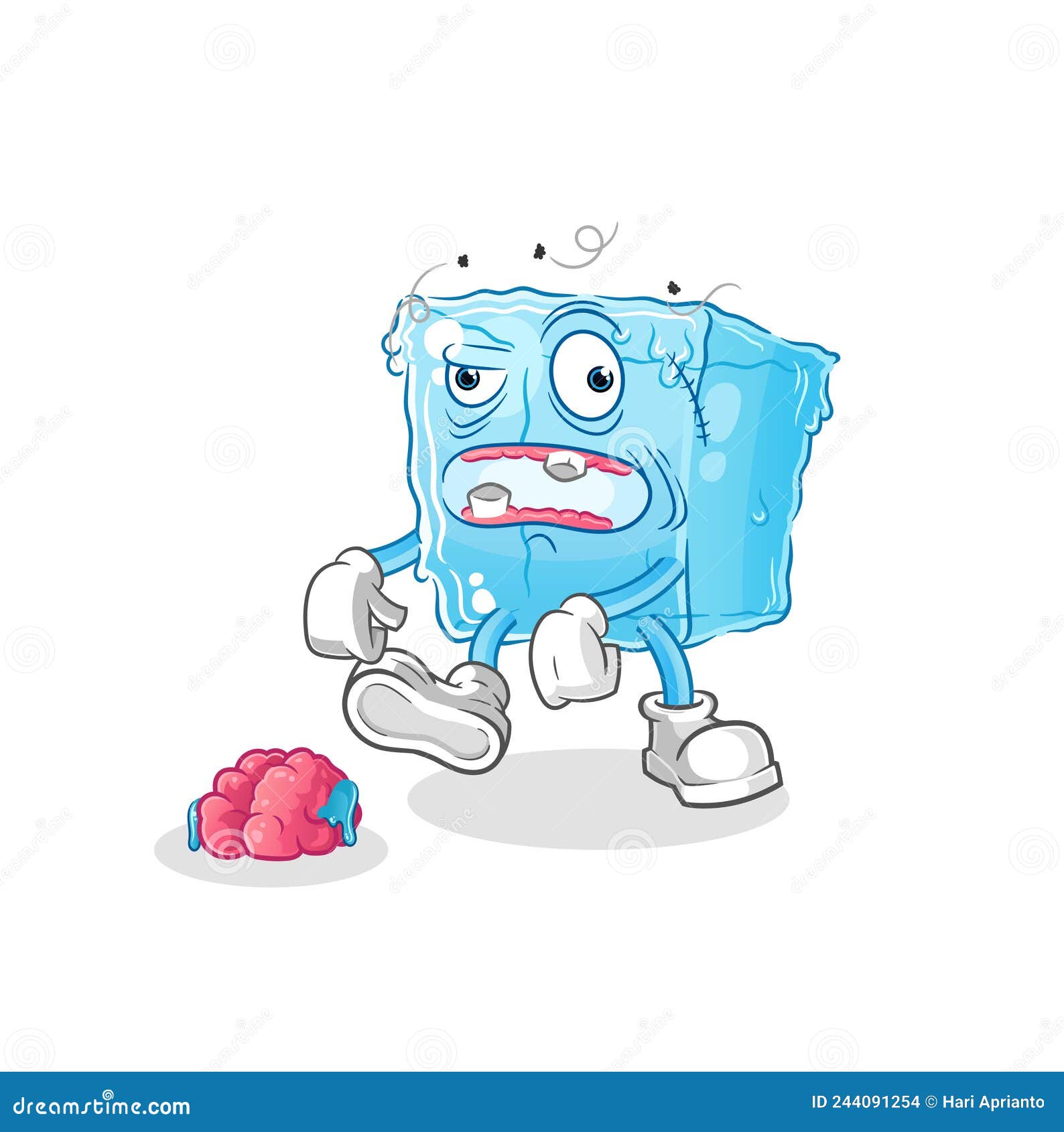 Ice Cube Zombie Character.mascot Vector Stock Vector - Illustration of ...