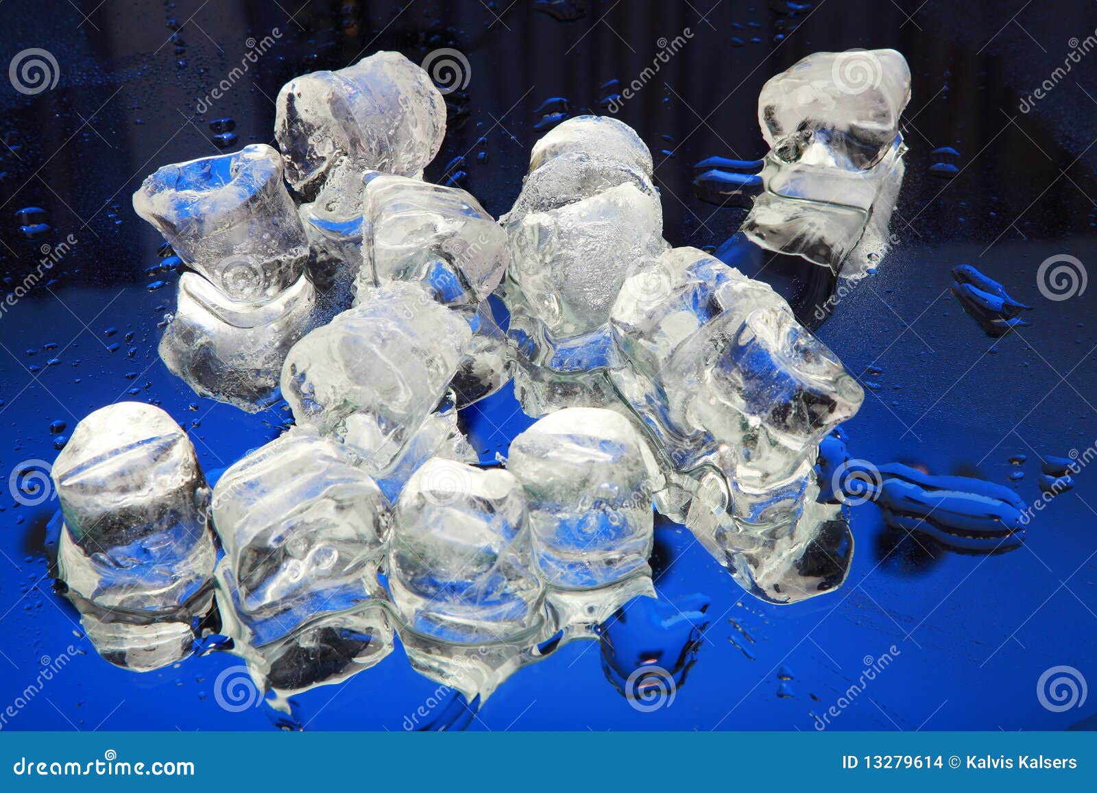 Ice cubes stock photo. Image of blue, freezing, abstract - 13279614