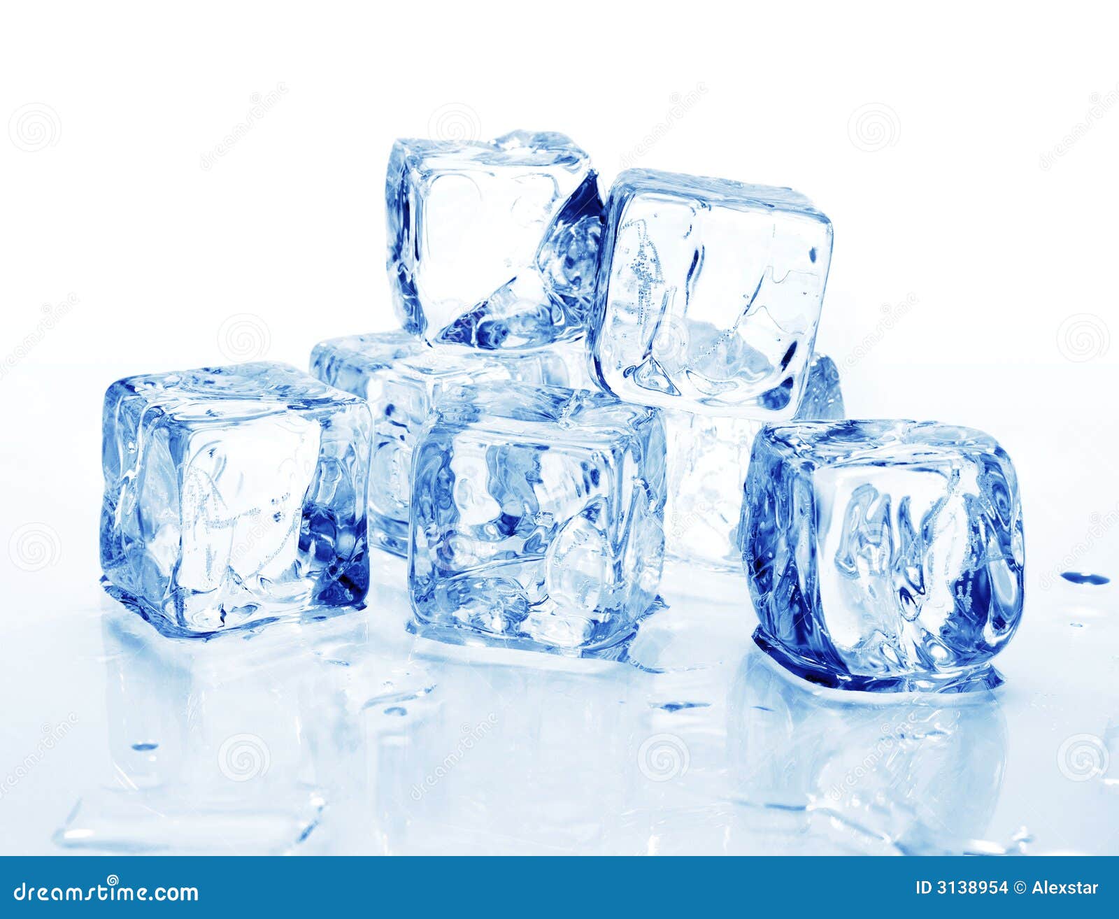Ice cubes 3 stock photo. Image of water, glass, blue, color - 3138954