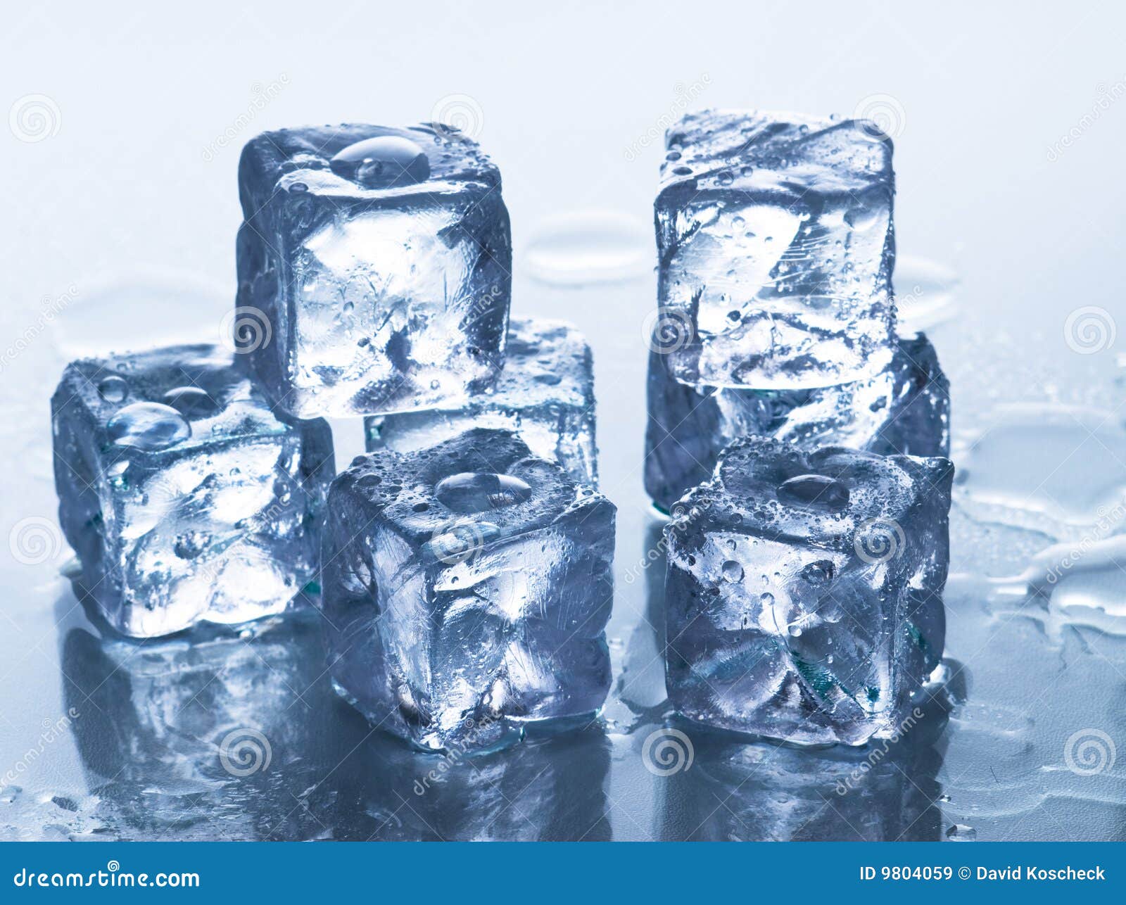 Ice cubes stock image. Image of water, reflection, surface - 9804059