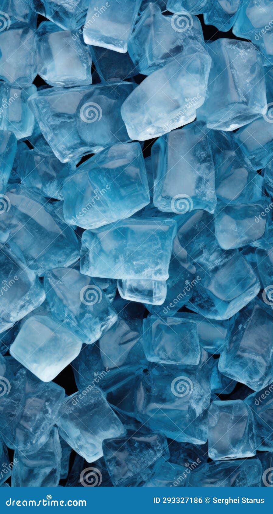 Ice Cubes are Arranged in a Pile, AI Stock Illustration - Illustration ...