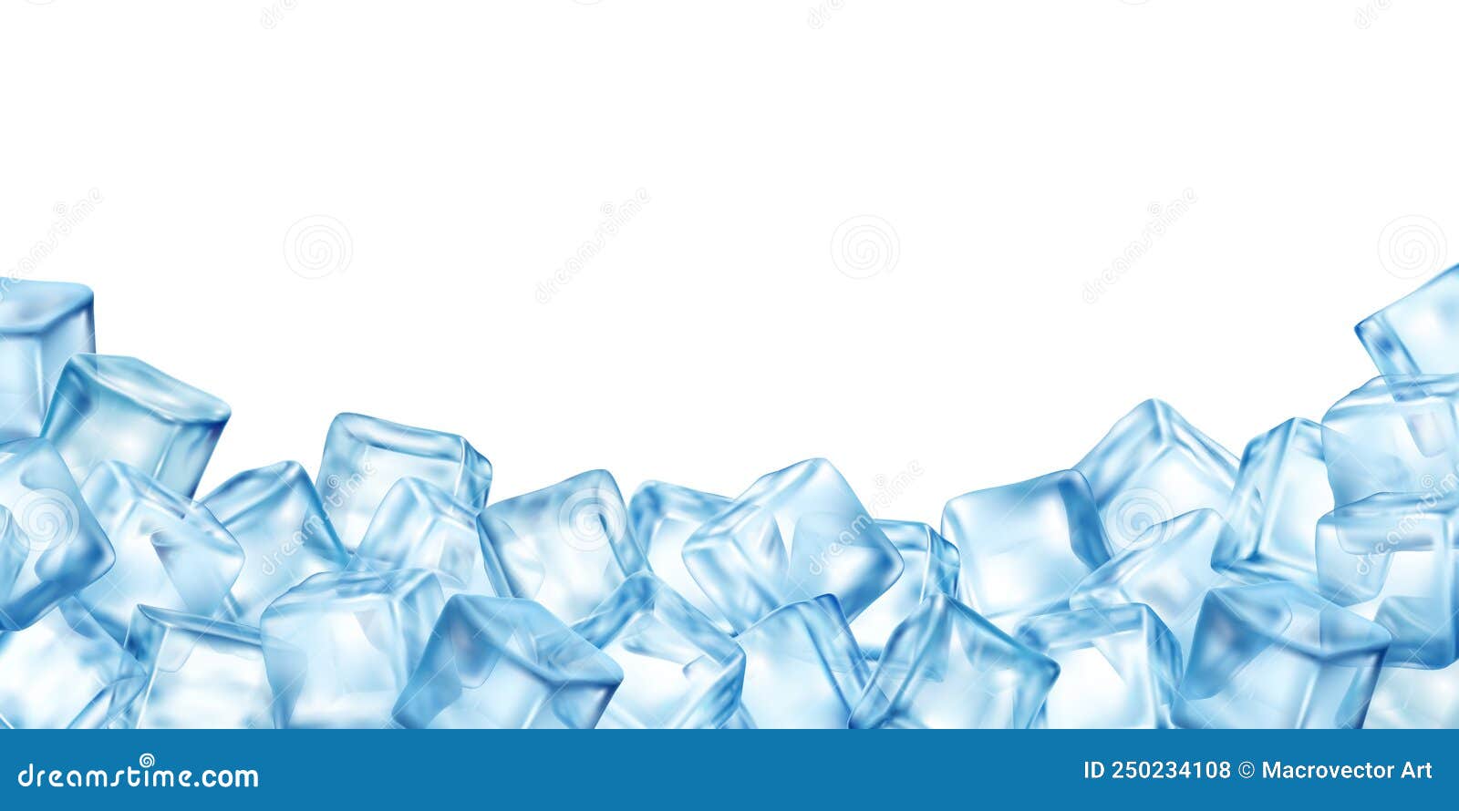 Ice Cubes Blocks Frame stock vector. Illustration of design - 250234108