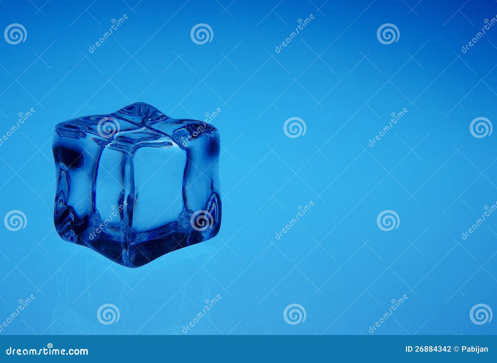 Ice Cubes on Blue Background Stock Photo - Image of background ...
