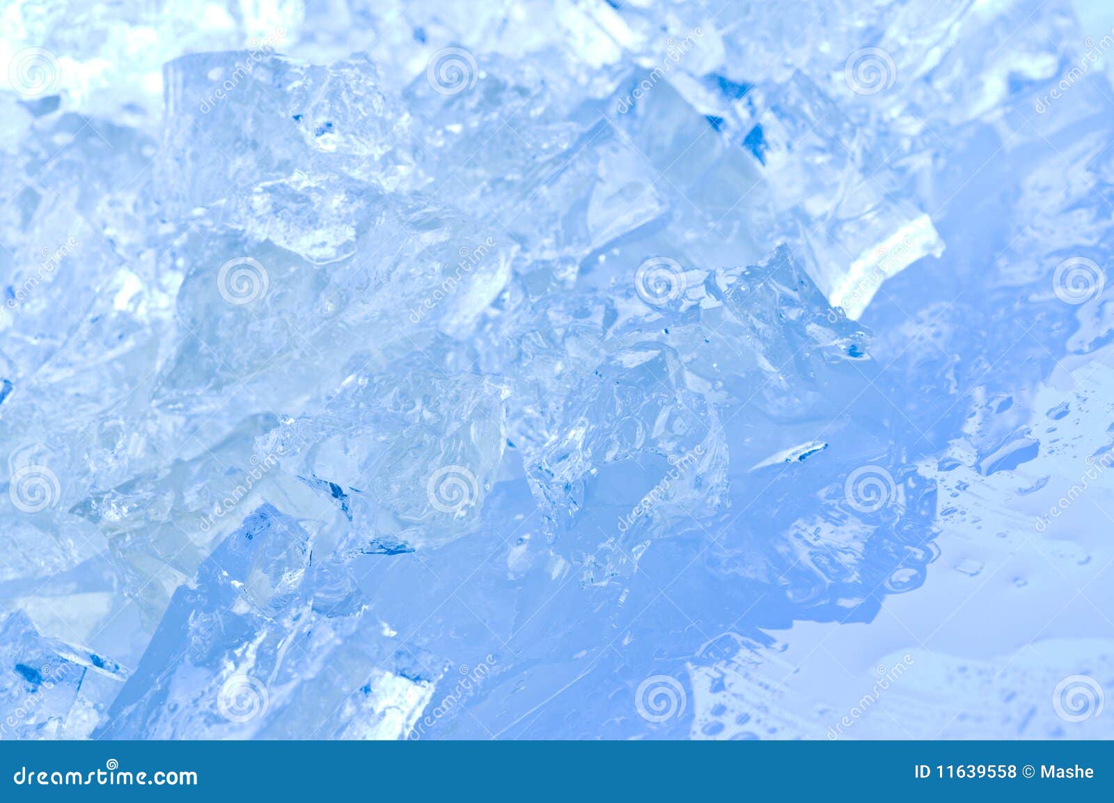 Ice cubes in blue light stock photo. Image of clear, glow - 11639558