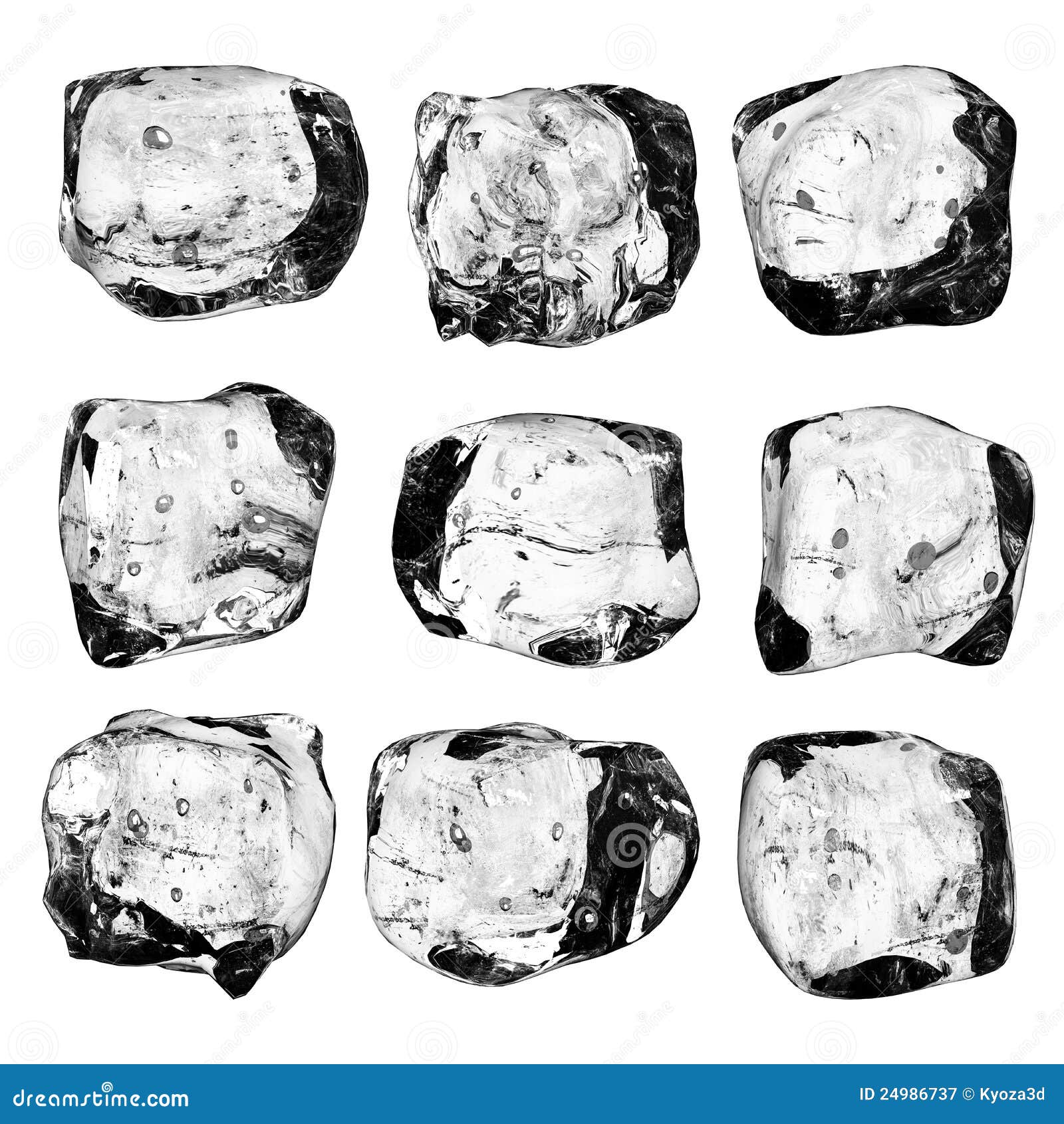 Ice cubes collection stock image. Image of frost, detail - 24986737