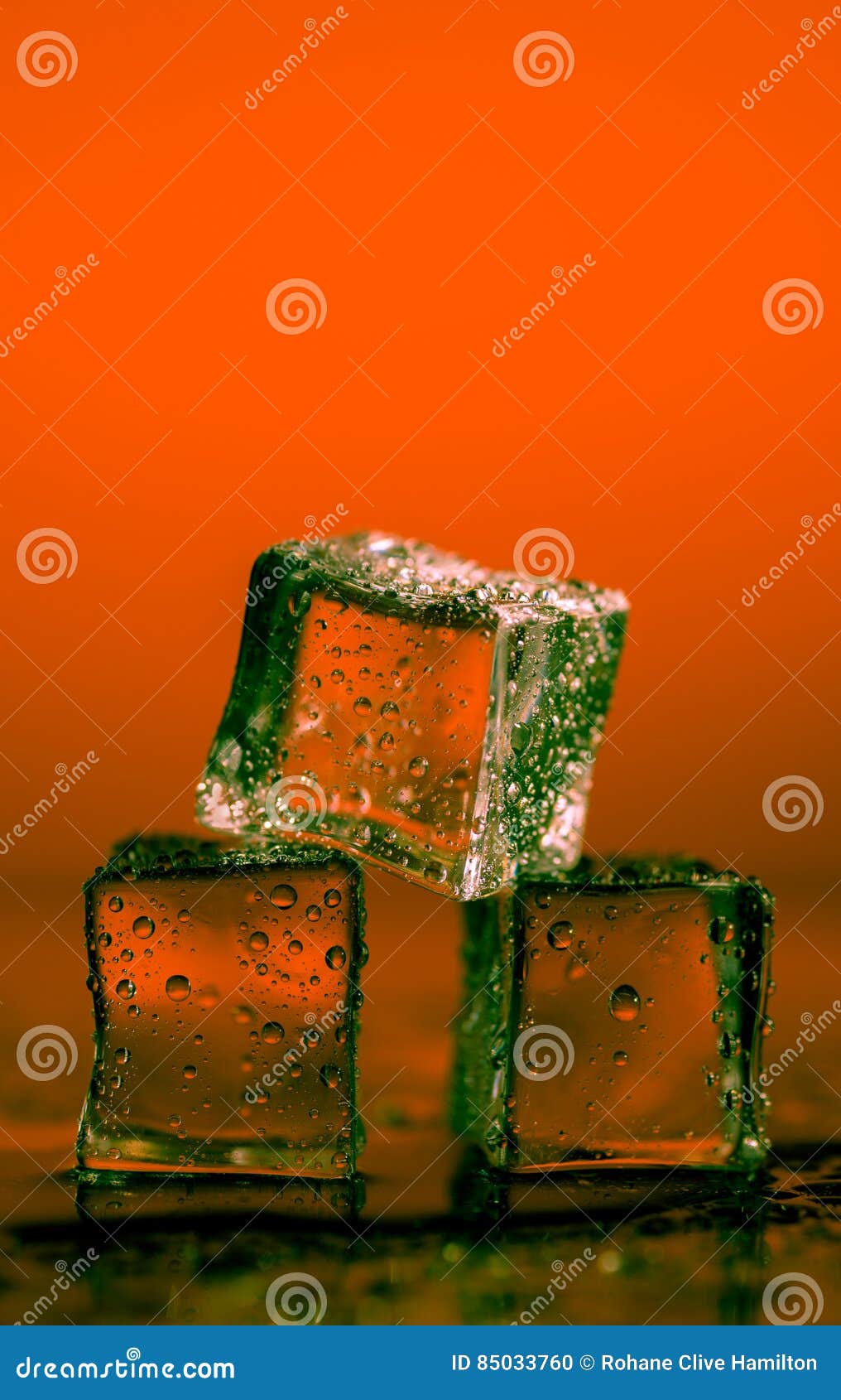 Ice Cubes on Colored Backgrounds Stock Photo - Image of freeze ...
