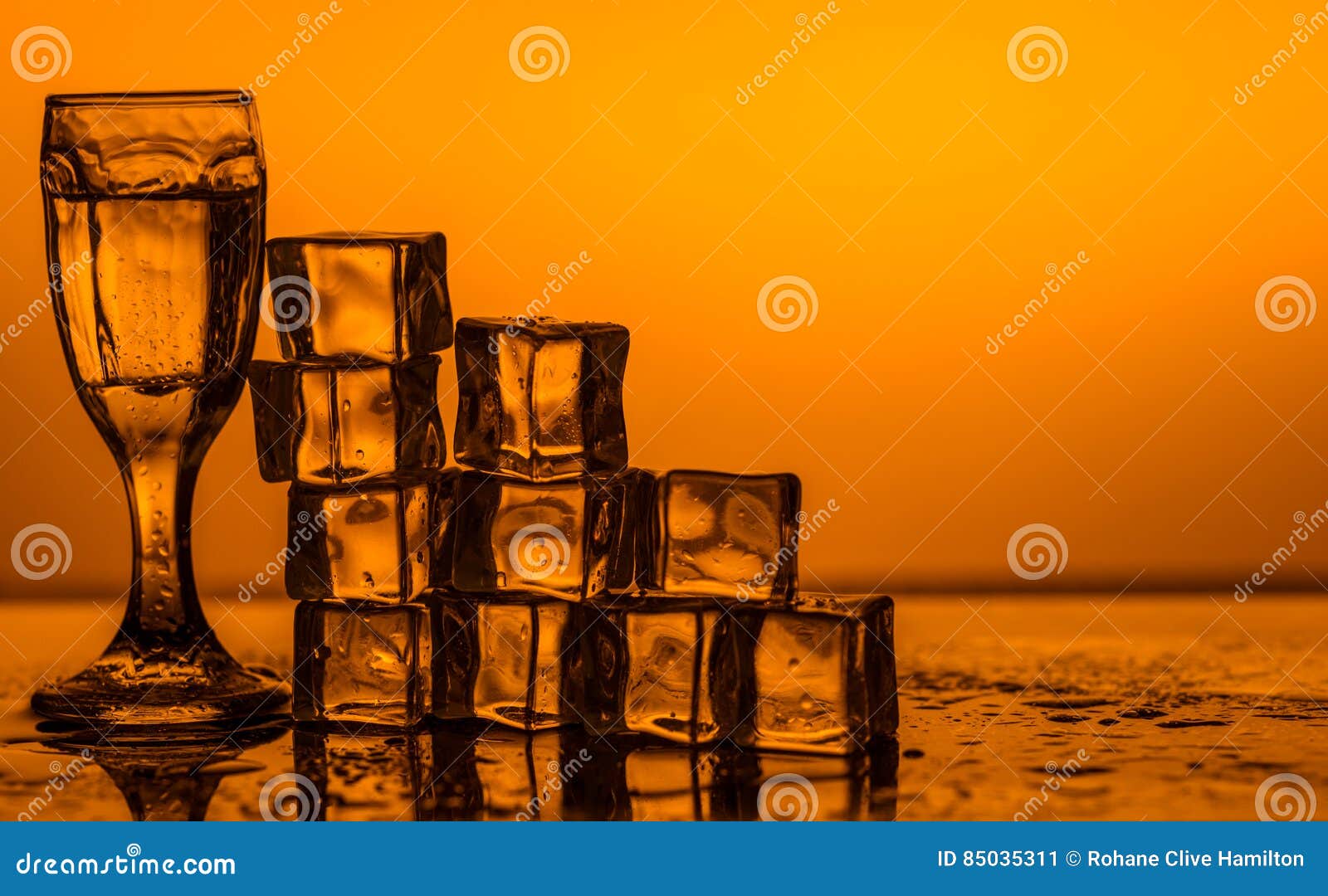 Ice Cubes on Colored Backgrounds Stock Image - Image of cool, blue ...