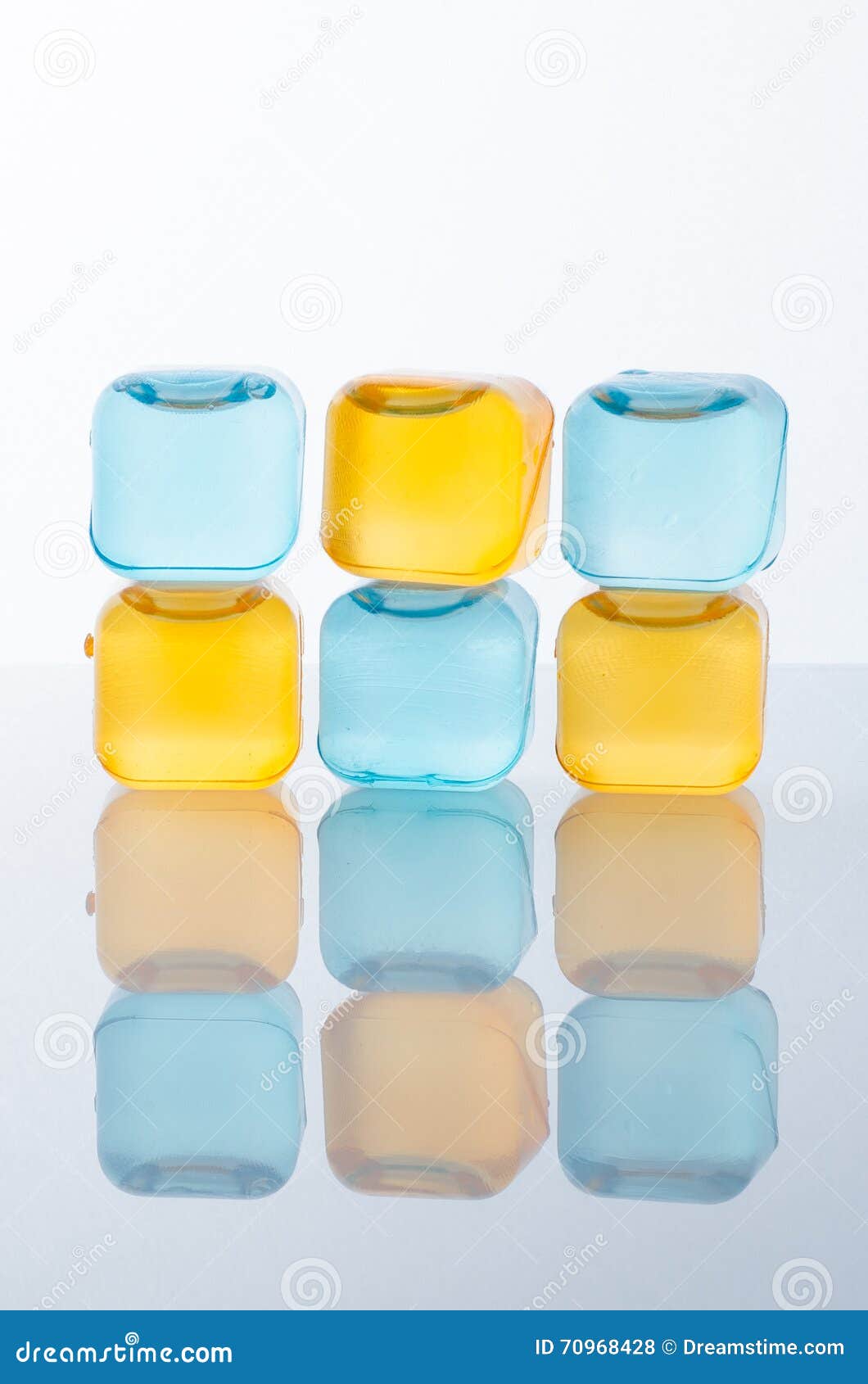 Ice cubes in colored stock photo. Image of cool, water - 70968428