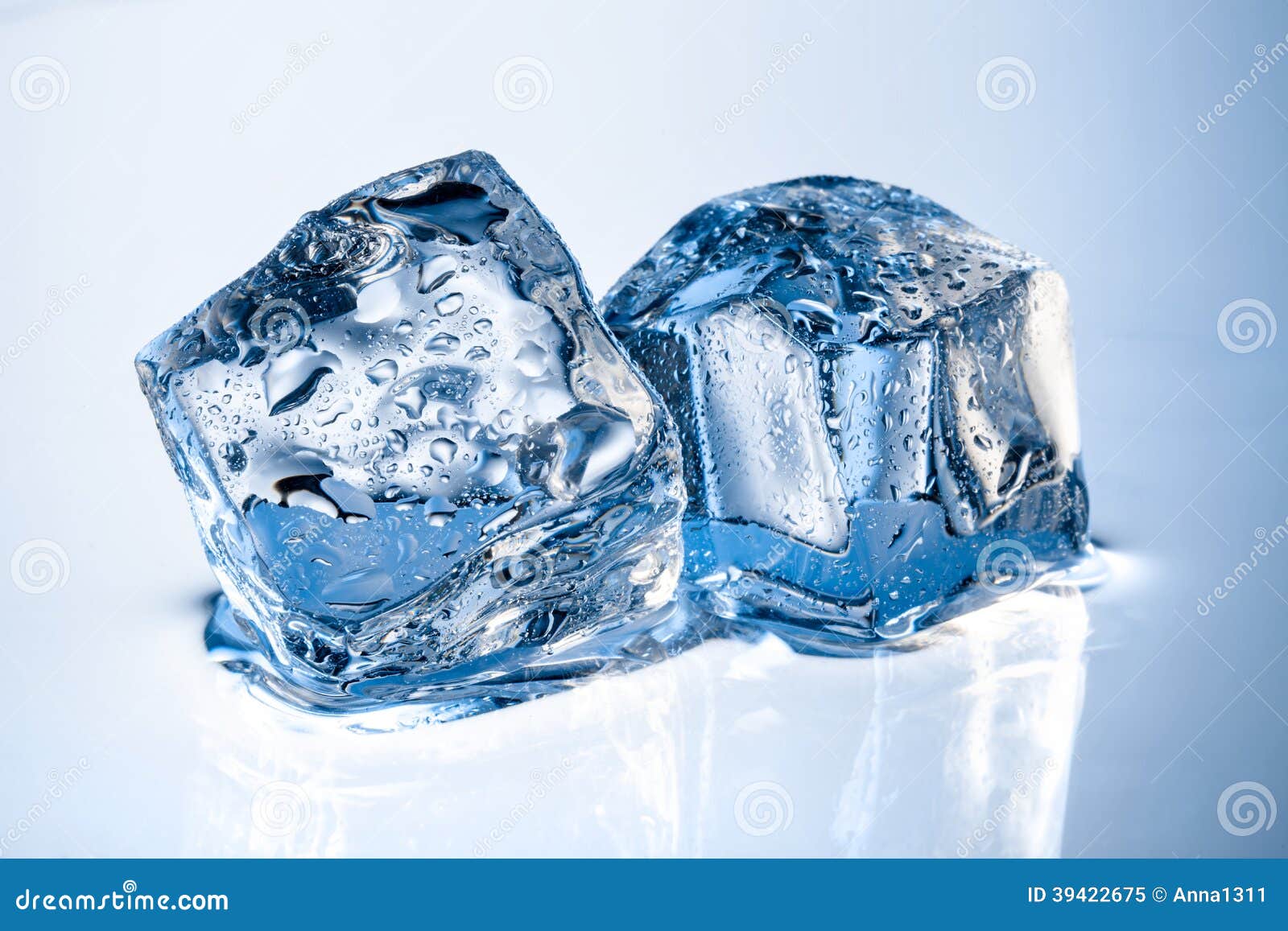 Ice Cubes with Drops Isolated Stock Image - Image of drop, bubble: 39422675