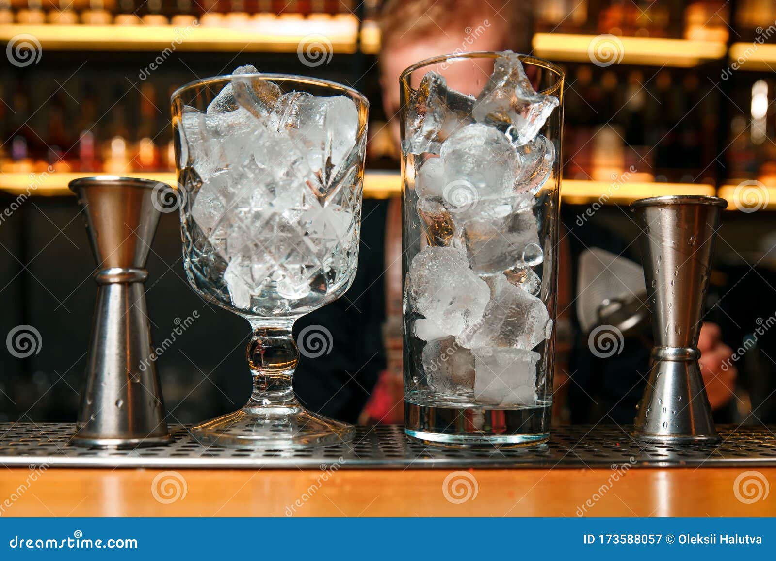Ice Cubes in an Empty Glass. Stock Image - Image of holiday, conceptual ...