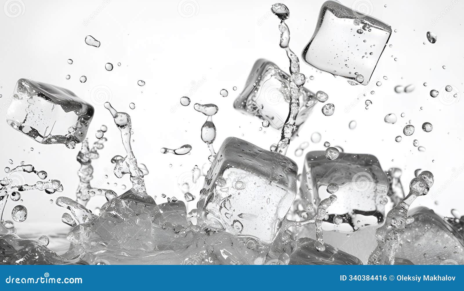 Ice Cubes Falling In A Glass Of Cold Water Royalty-Free Stock Image ...