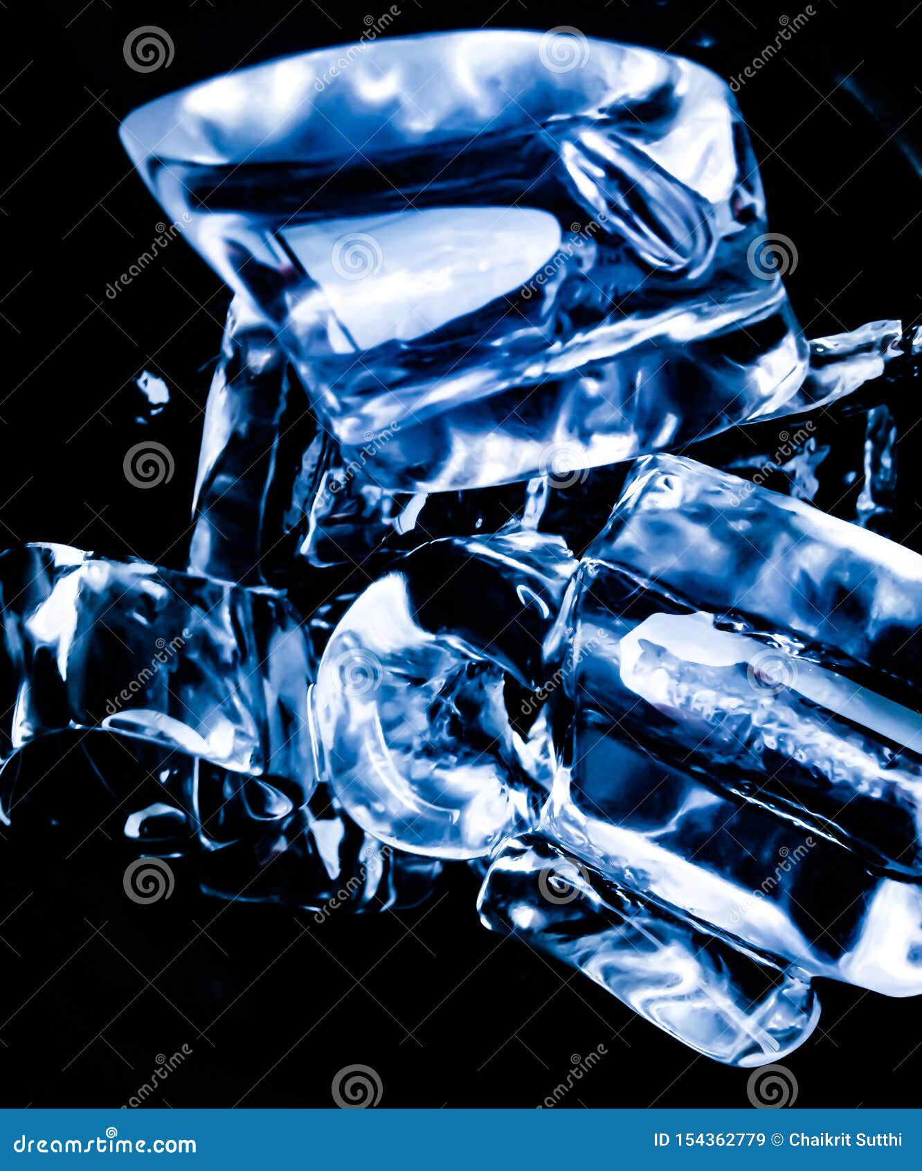 Ice Cubes Feel Fresh on Hot Days Stock Image - Image of black, extreme ...