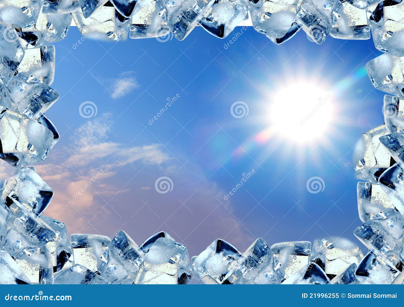 Ice cubes frame stock image. Image of cool, melt, refresh - 21996255