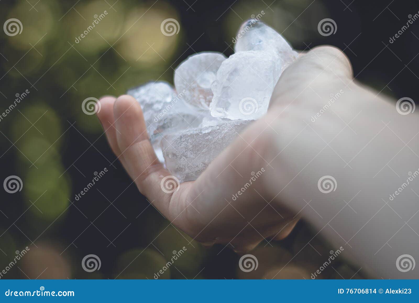 Ice cubes stock photo. Image of outdoors, hands, cubes - 76706814