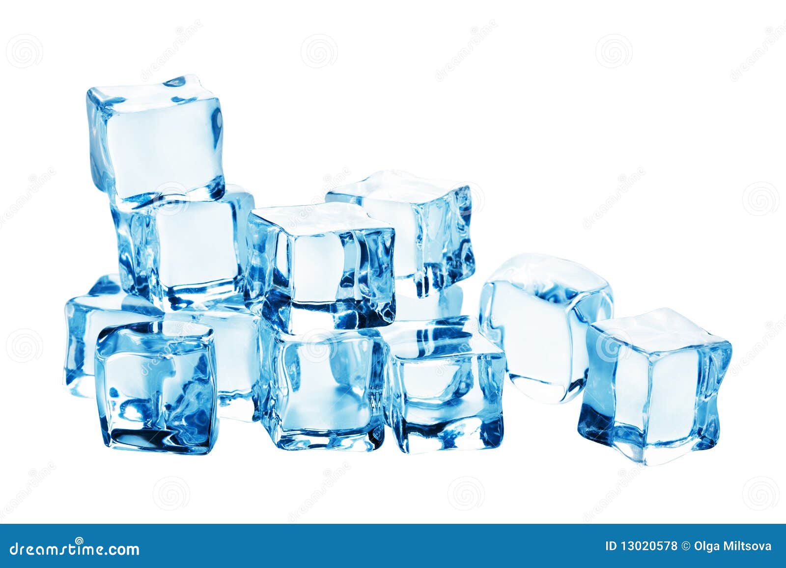 Ice cubes isolated stock photo. Image of heap, freeze - 13020578