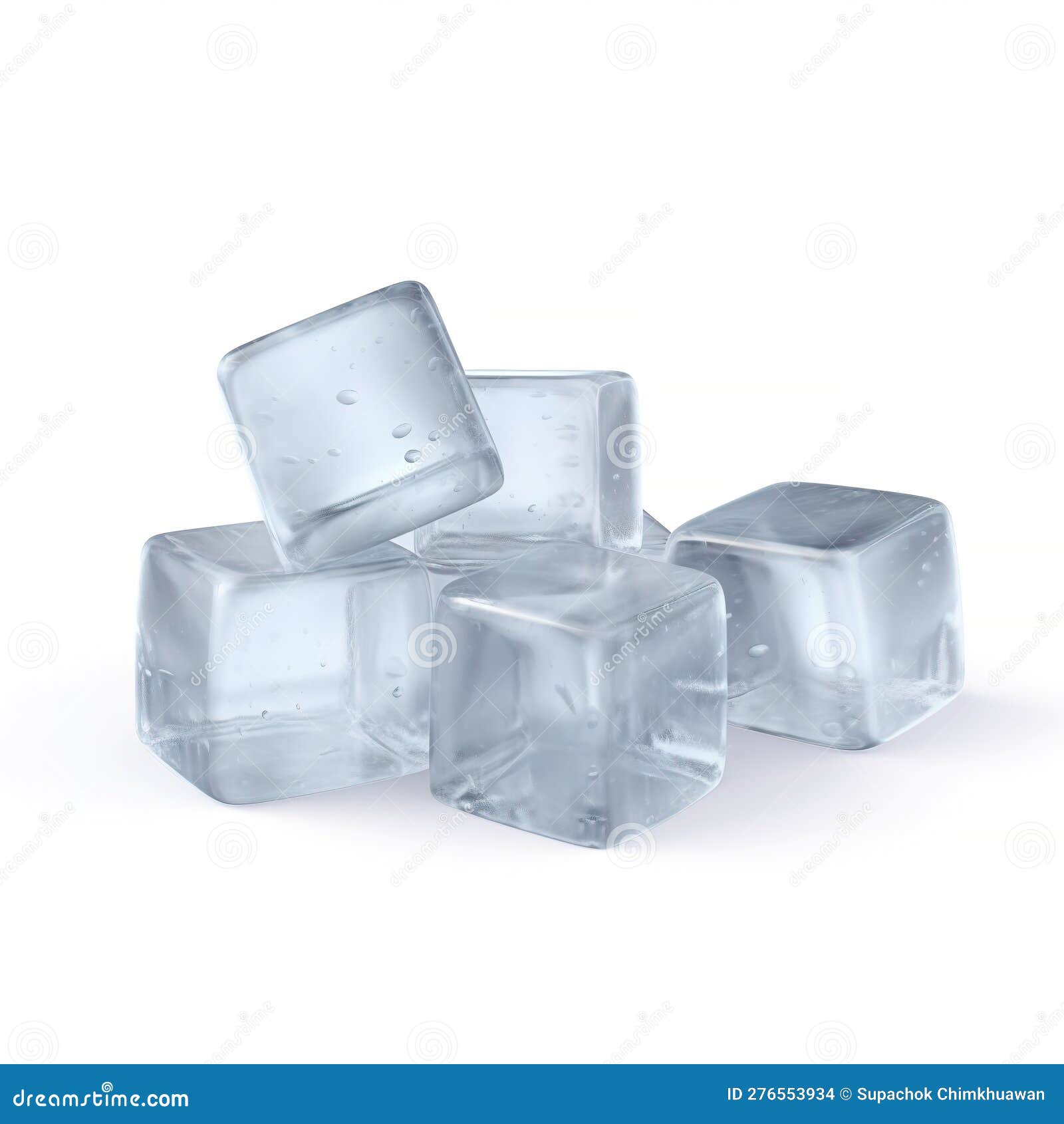 Ice Cubes Isolated on White Background Stock Illustration ...