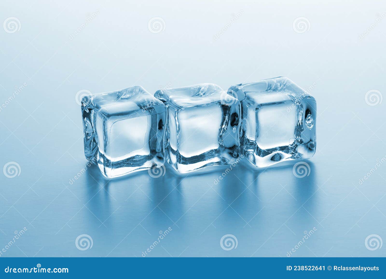 Ice cubes in a line stock image. Image of cubes, liquid - 238522641