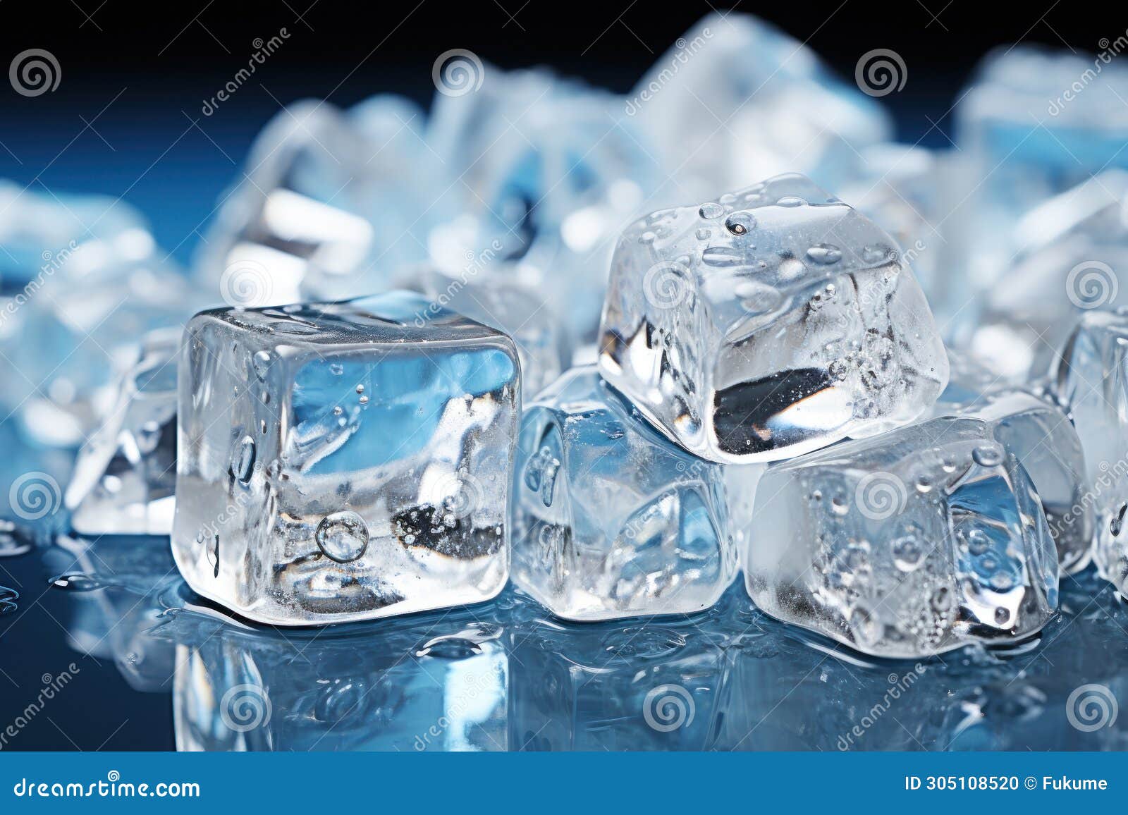 Ice Cubes Made from Clean Water Stock Photo - Image of liquid, isolated ...