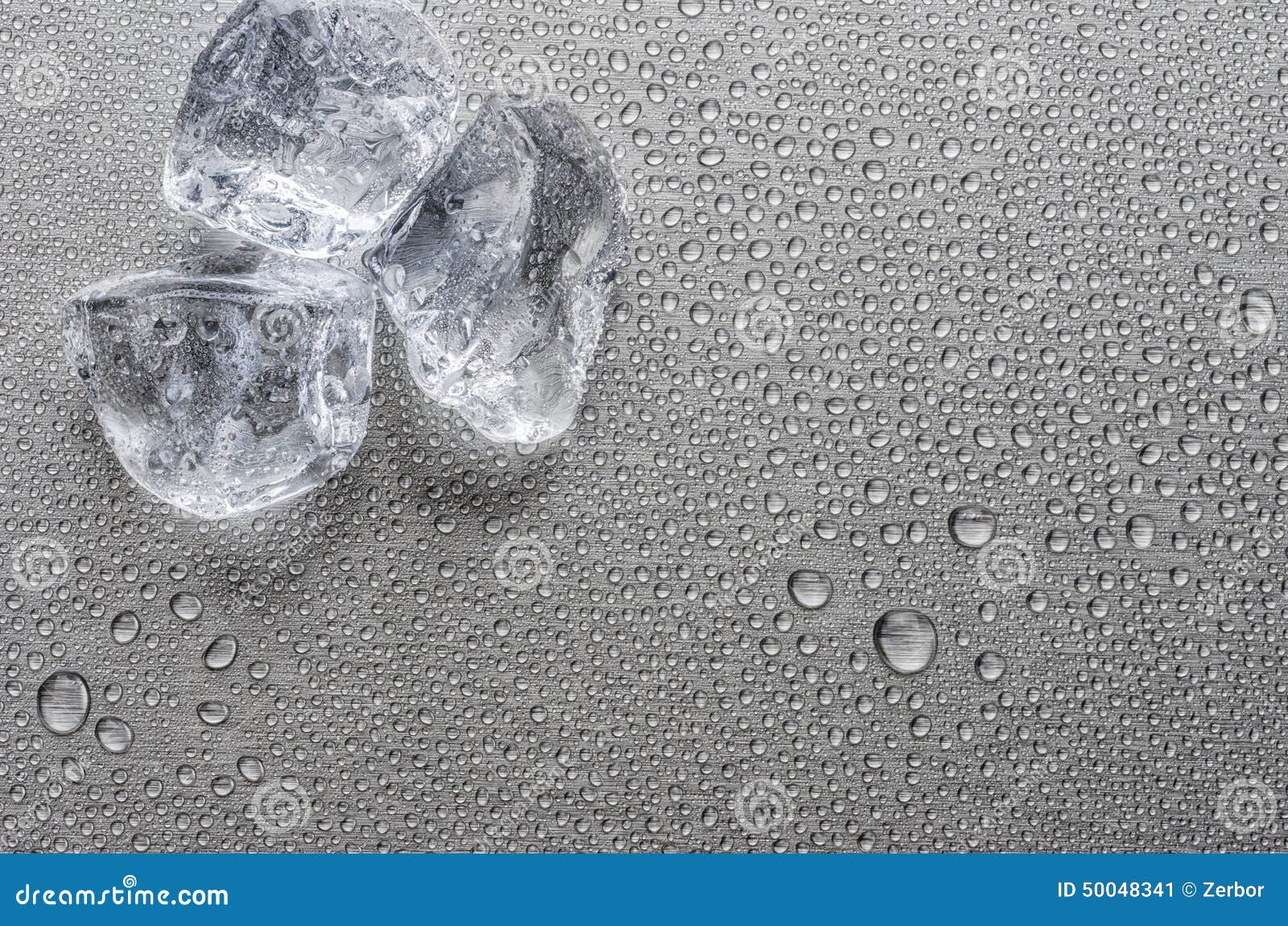 Ice Cubes on a Metallic Surface Stock Image - Image of grey, block ...
