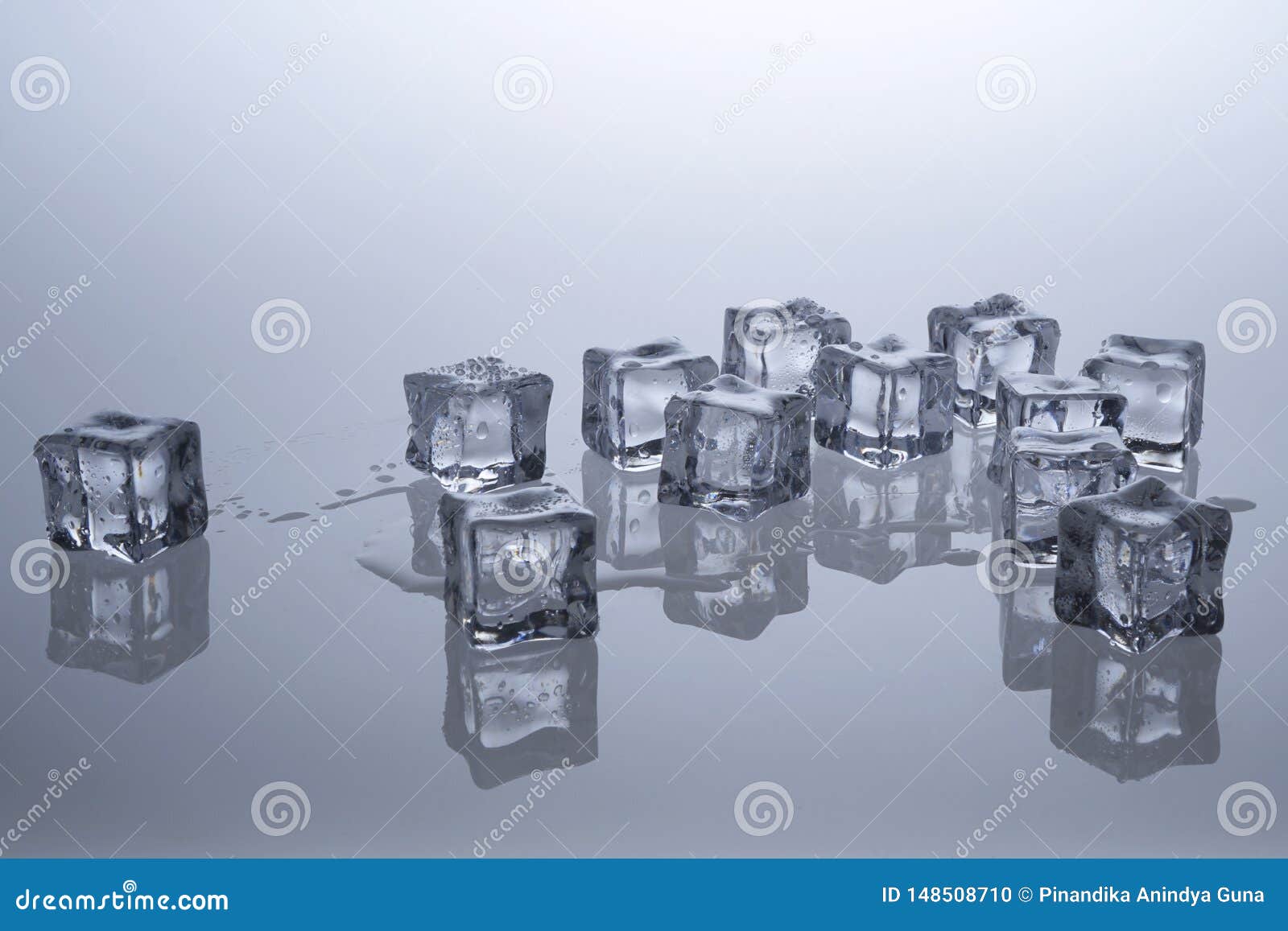 Ice cubes melted stock photo. Image of closeup, freeze - 148508710