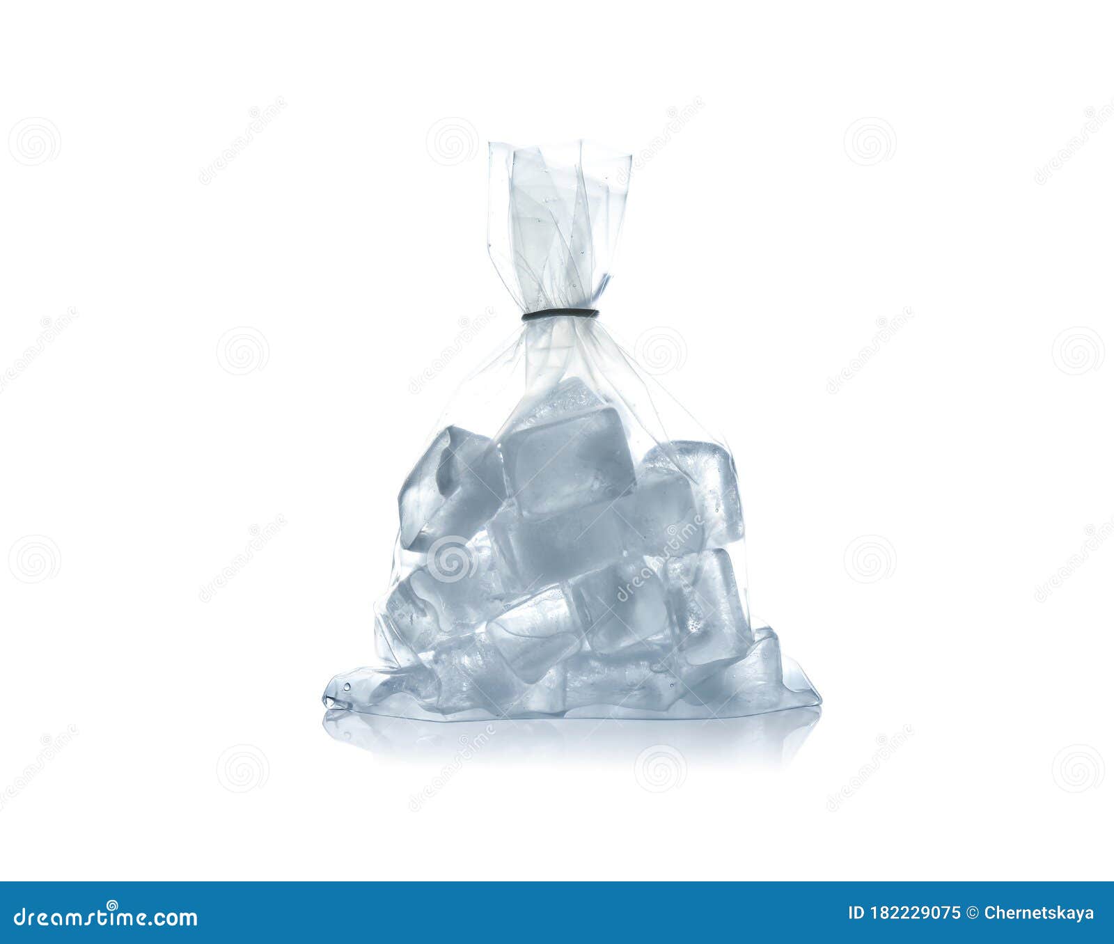Ice Cubes in Plastic Bag Isolated Stock Image - Image of cubes, pile ...