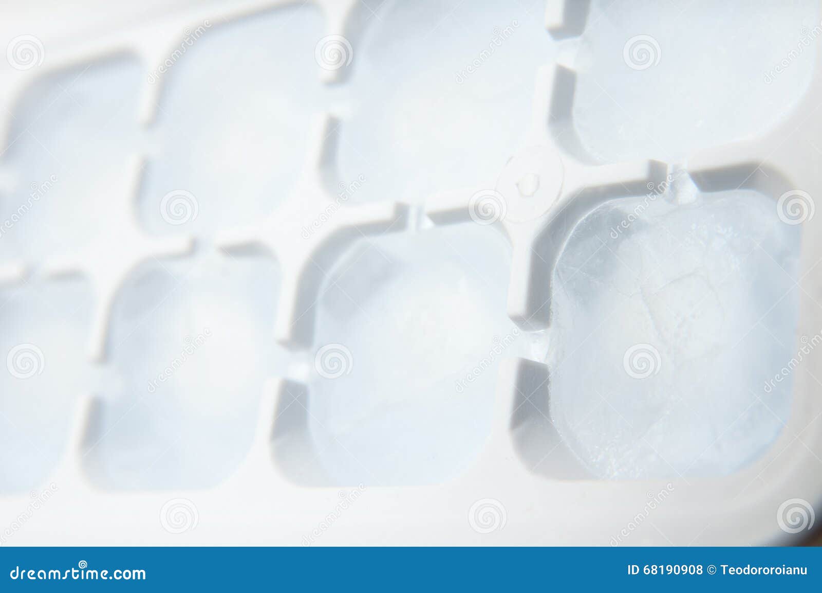 Ice cubes plastic form stock photo. Image of temperature - 68190908