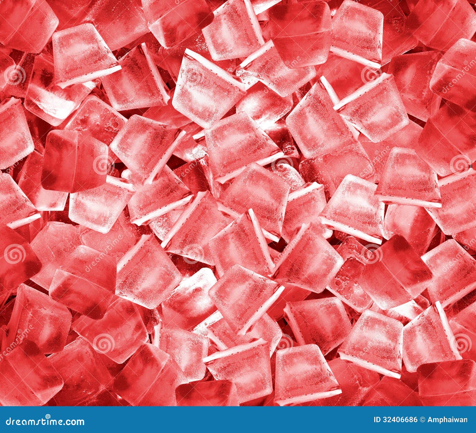 Ice cubes in red light. stock photo. Image of refresh - 32406686