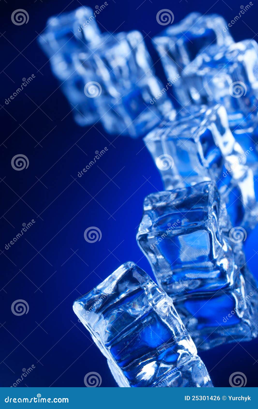 Ice cubes with reflection stock photo. Image of fresh - 25301426