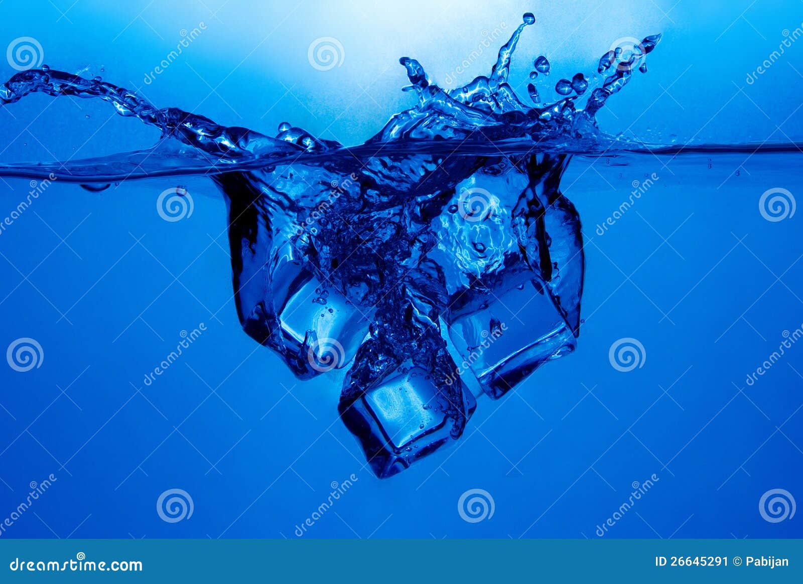 Ice Cubes Splash In Water Stock Photography | CartoonDealer.com #66607160