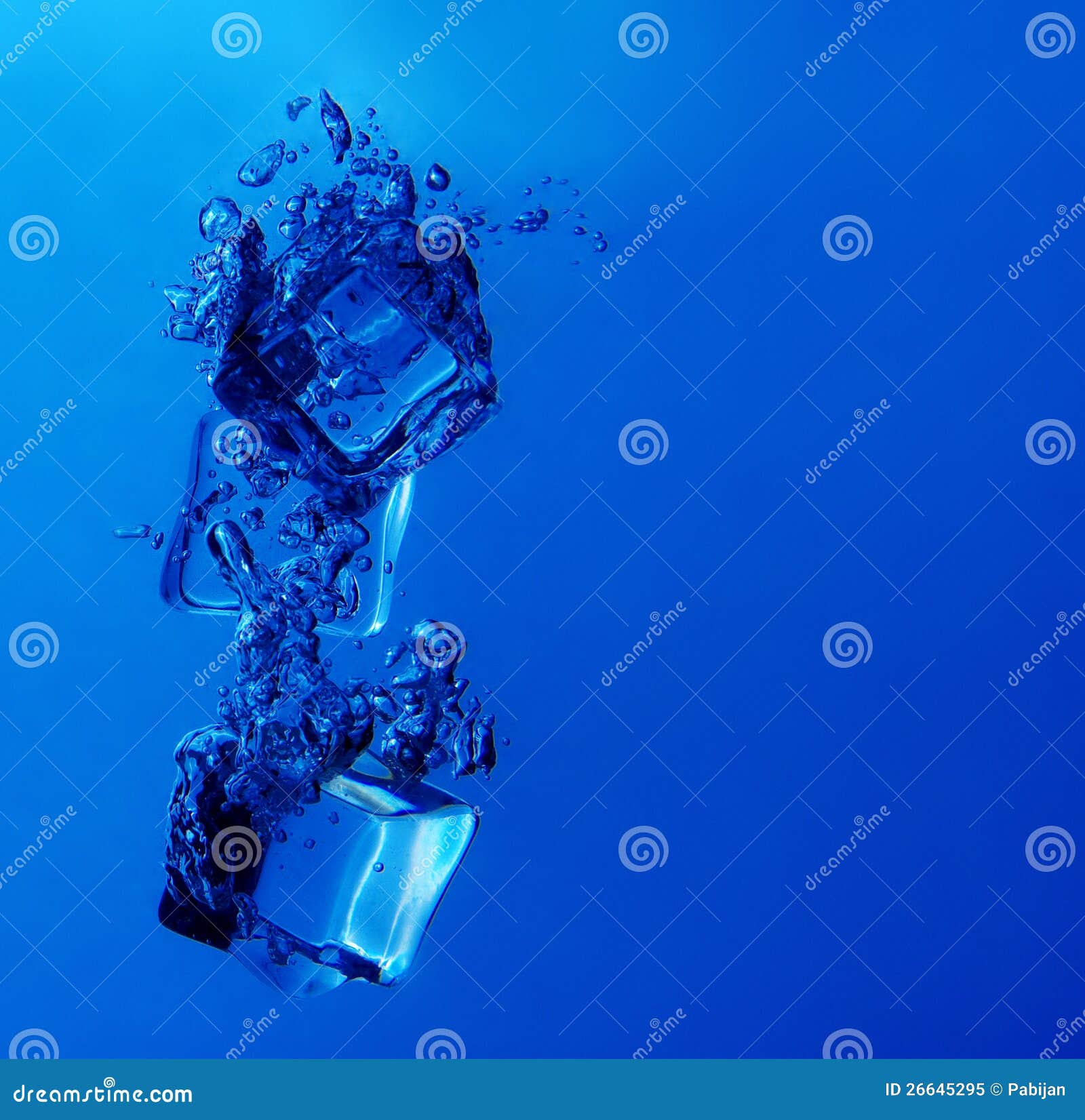 Ice cubes splash stock image. Image of spring, glass - 26645295