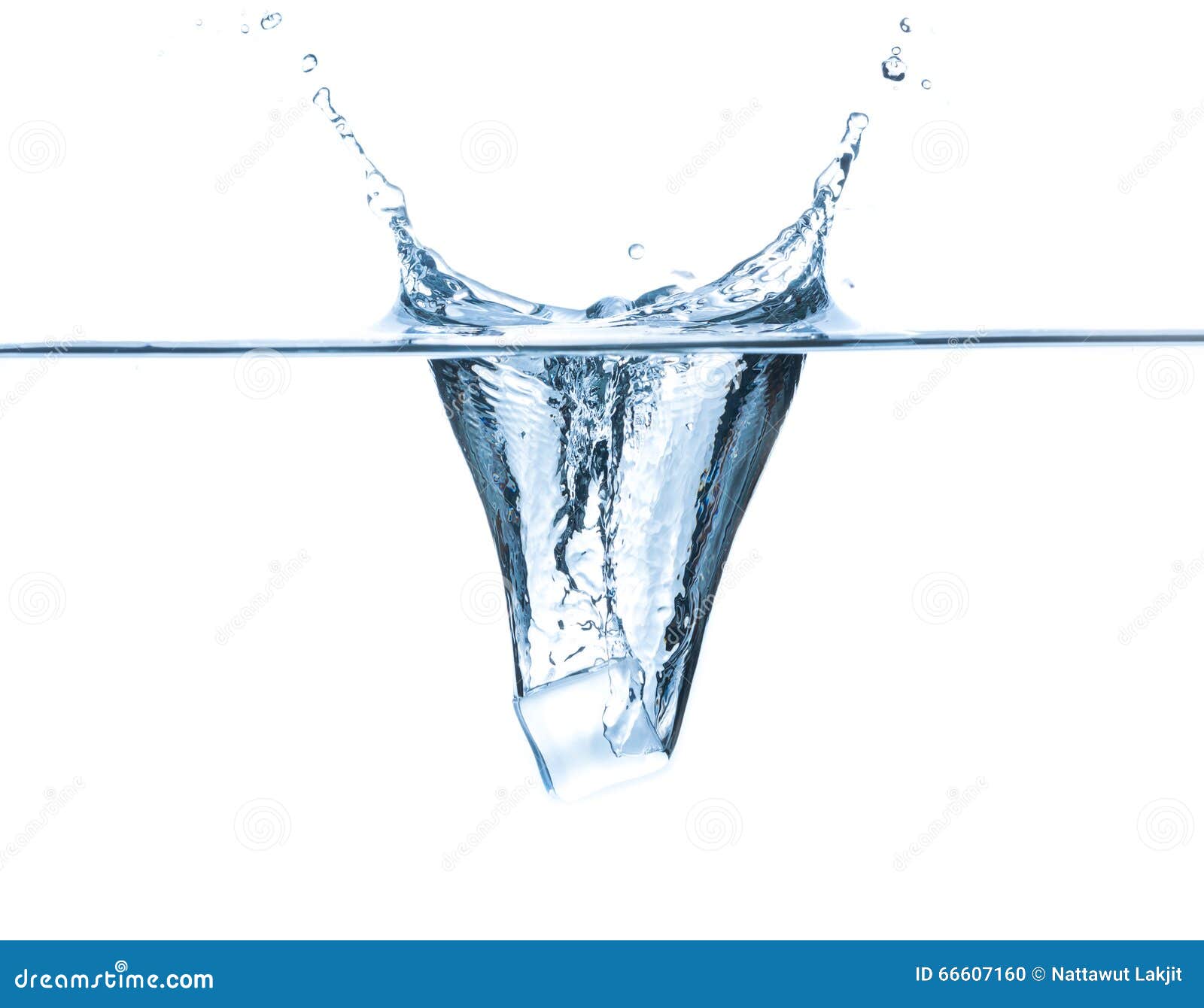 Ice Cubes Splash In Water Stock Photography | CartoonDealer.com #66607160