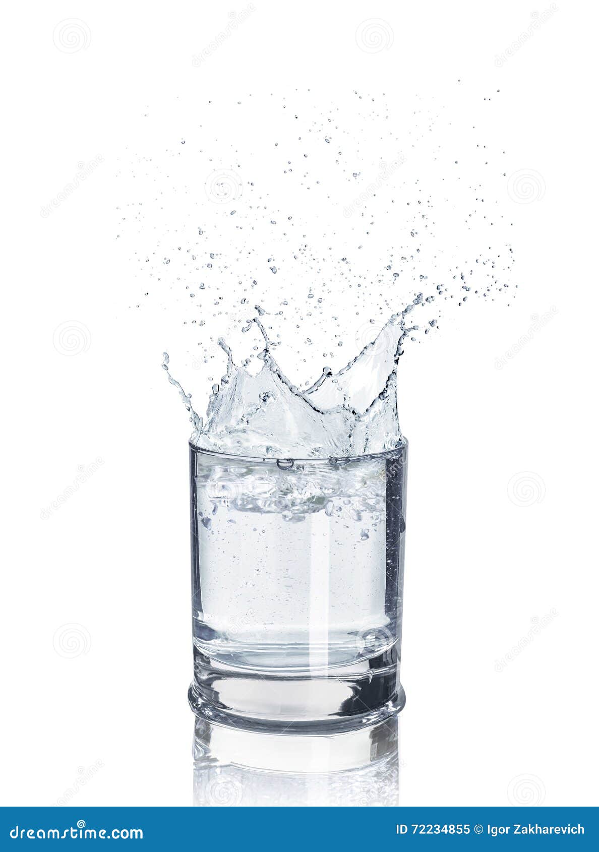 Ice Cubes Splashing Into Cool, Refreshing Water, Creating A Dynamic And ...