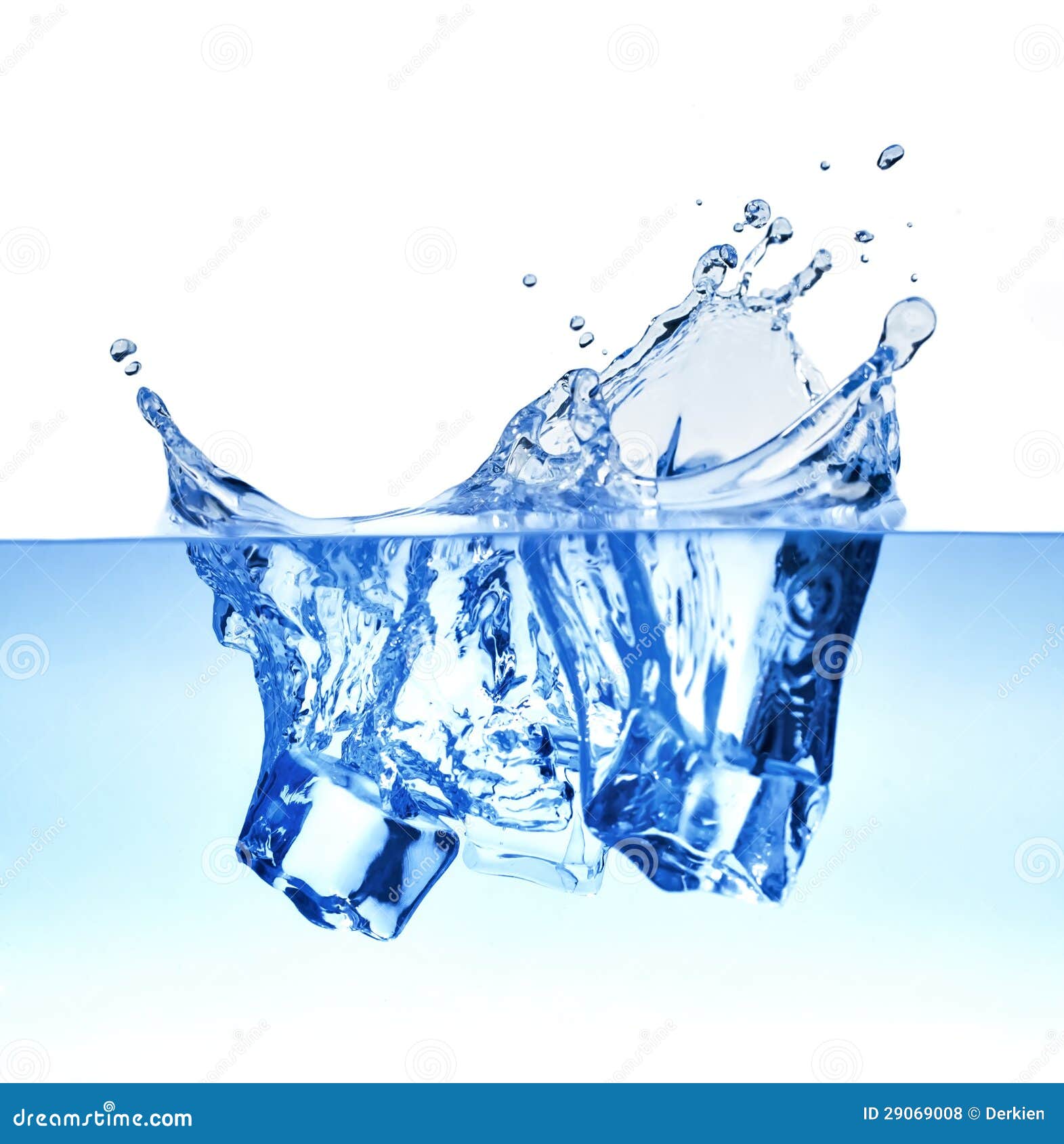 Ice cubes splashing water stock photo. Image of splash - 29069008