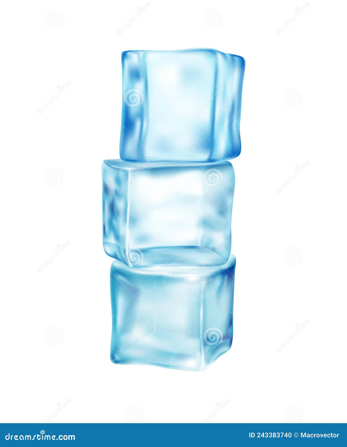 Ice Cubes Stack Composition Stock Vector - Illustration of fluid, cold ...
