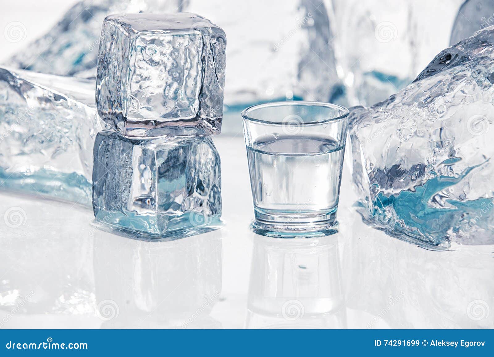 Ice cubes on the table stock image. Image of cube, drop - 74291699