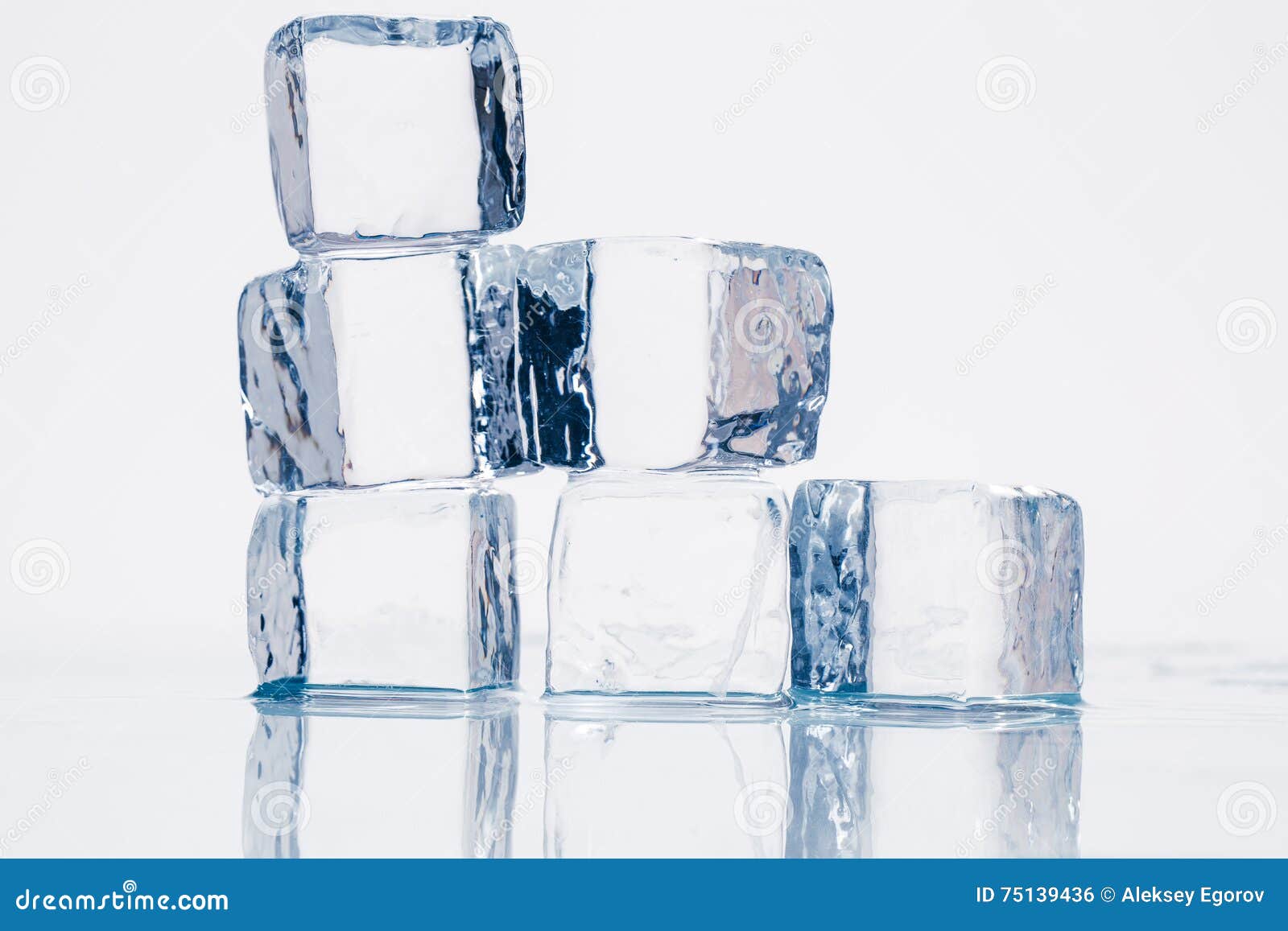Ice cubes on table stock photo. Image of macro, translucent - 75139436