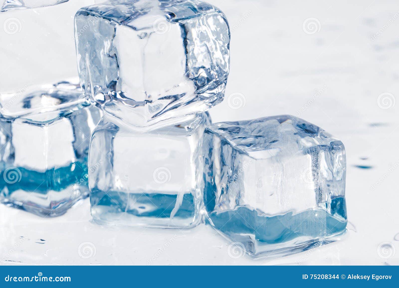 Ice cubes on table stock photo. Image of abstract, translucent - 75208344