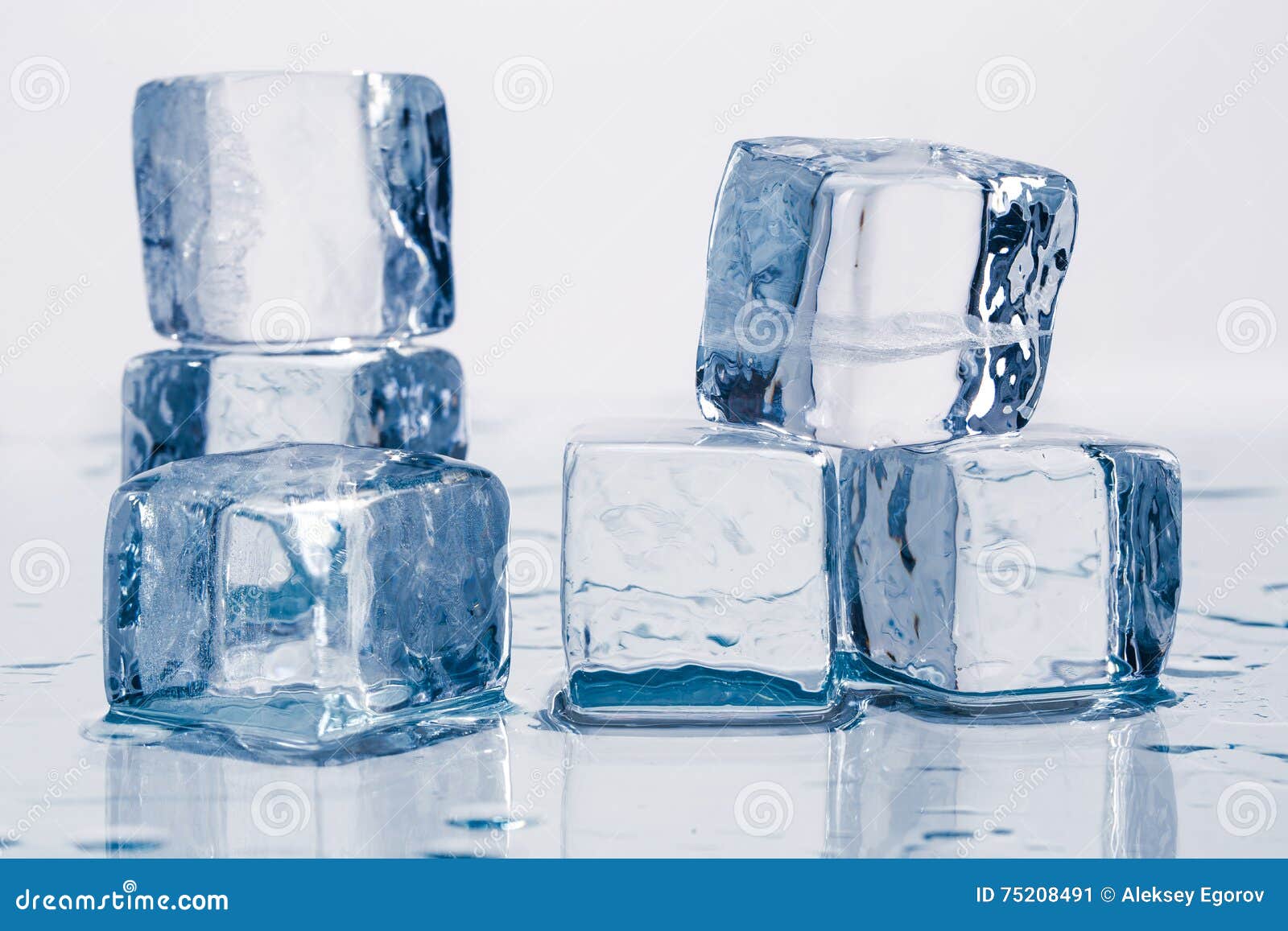 Ice cubes on table stock image. Image of freshness, melting - 75208491