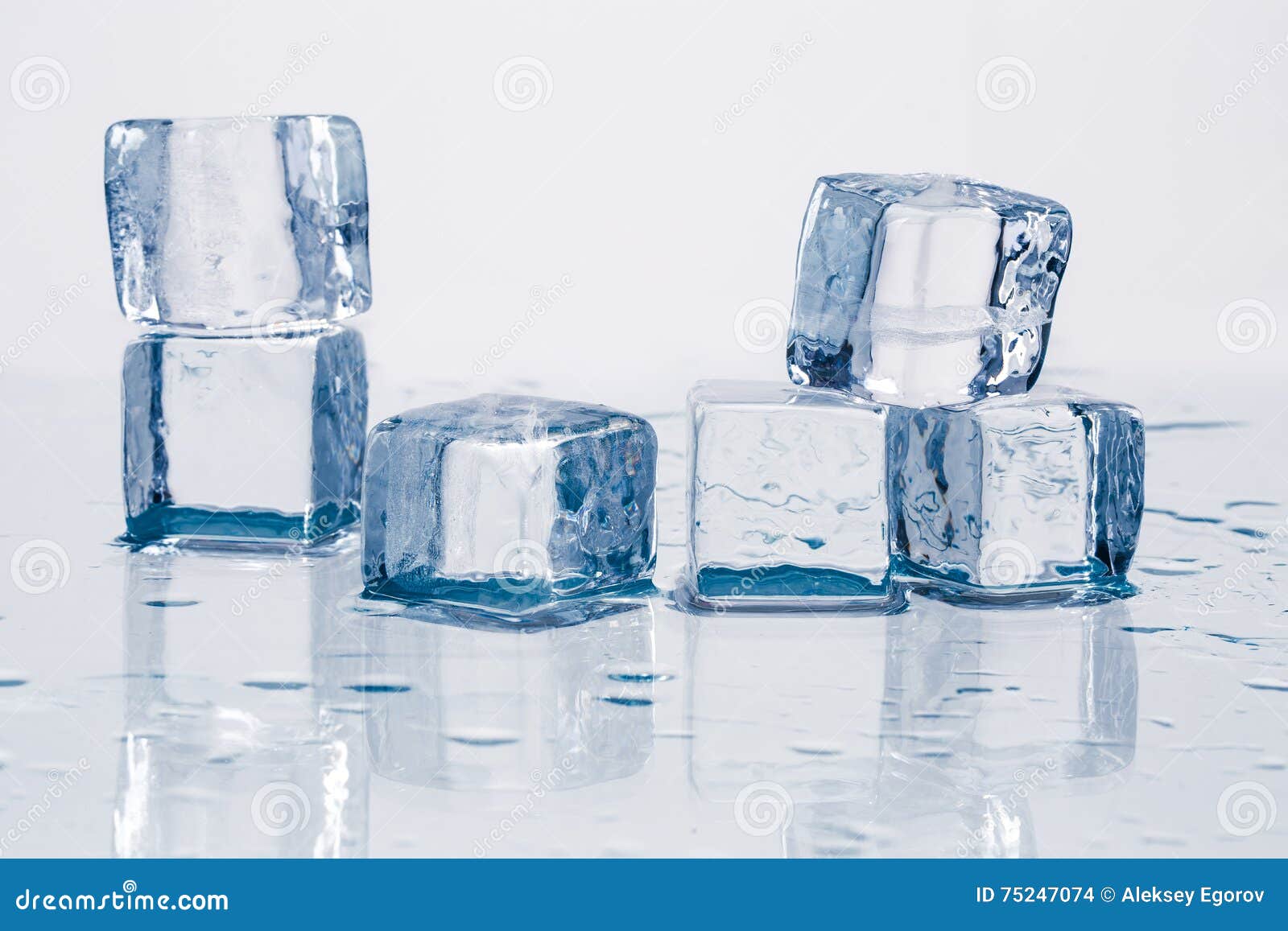 Ice cubes on table stock photo. Image of frozen, horizontal - 75247074
