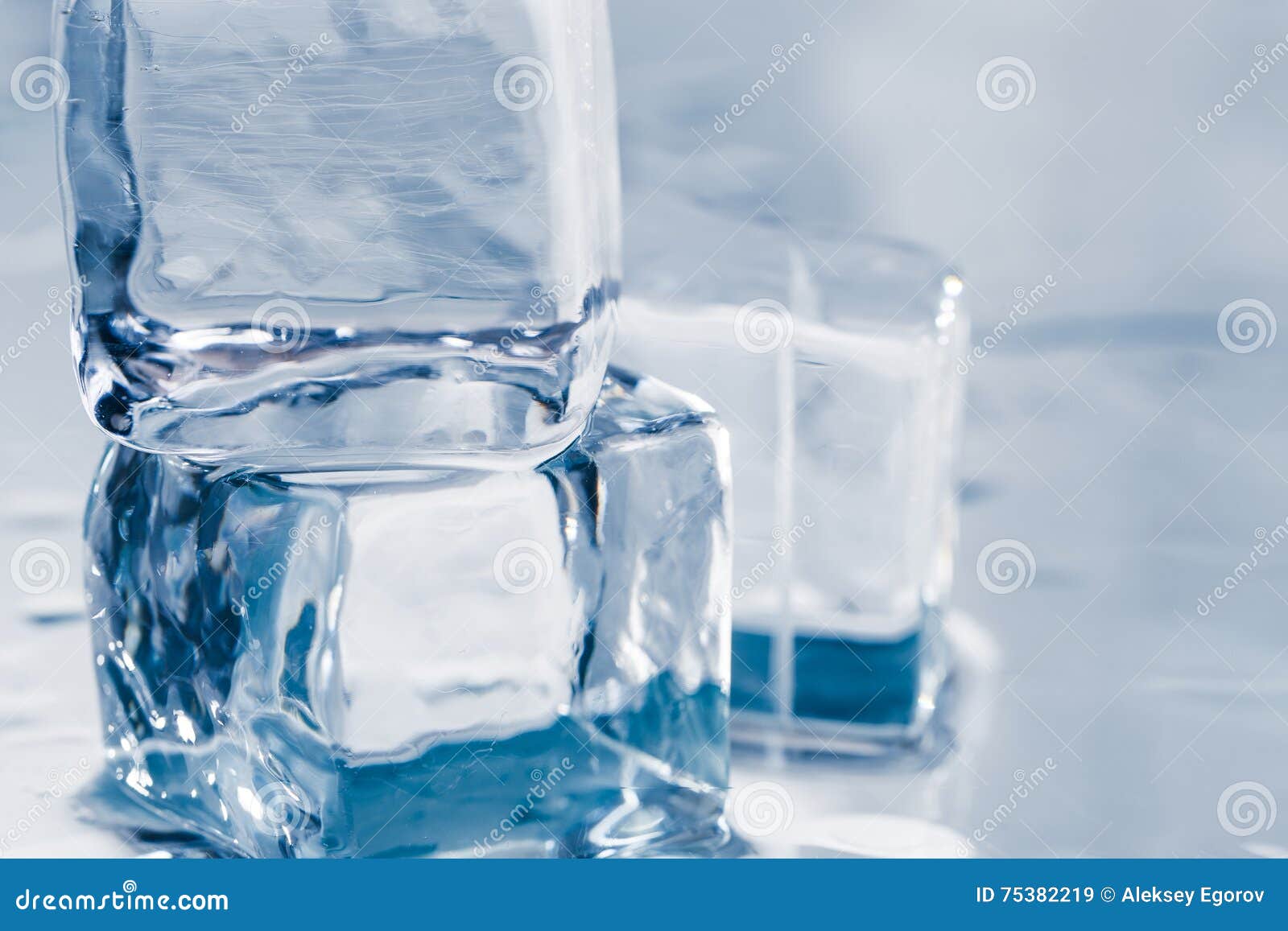 Ice cubes on table stock image. Image of frozen, purity - 75382219