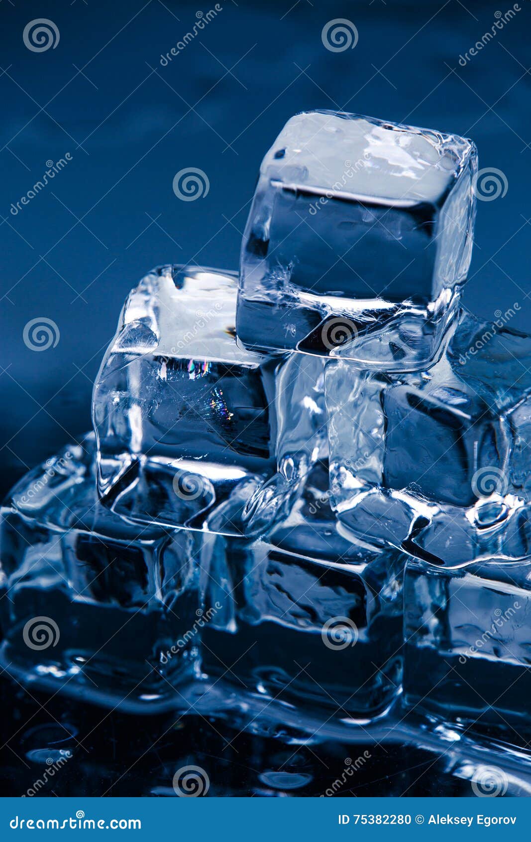 Ice cubes on table stock photo. Image of tower, background - 75382280