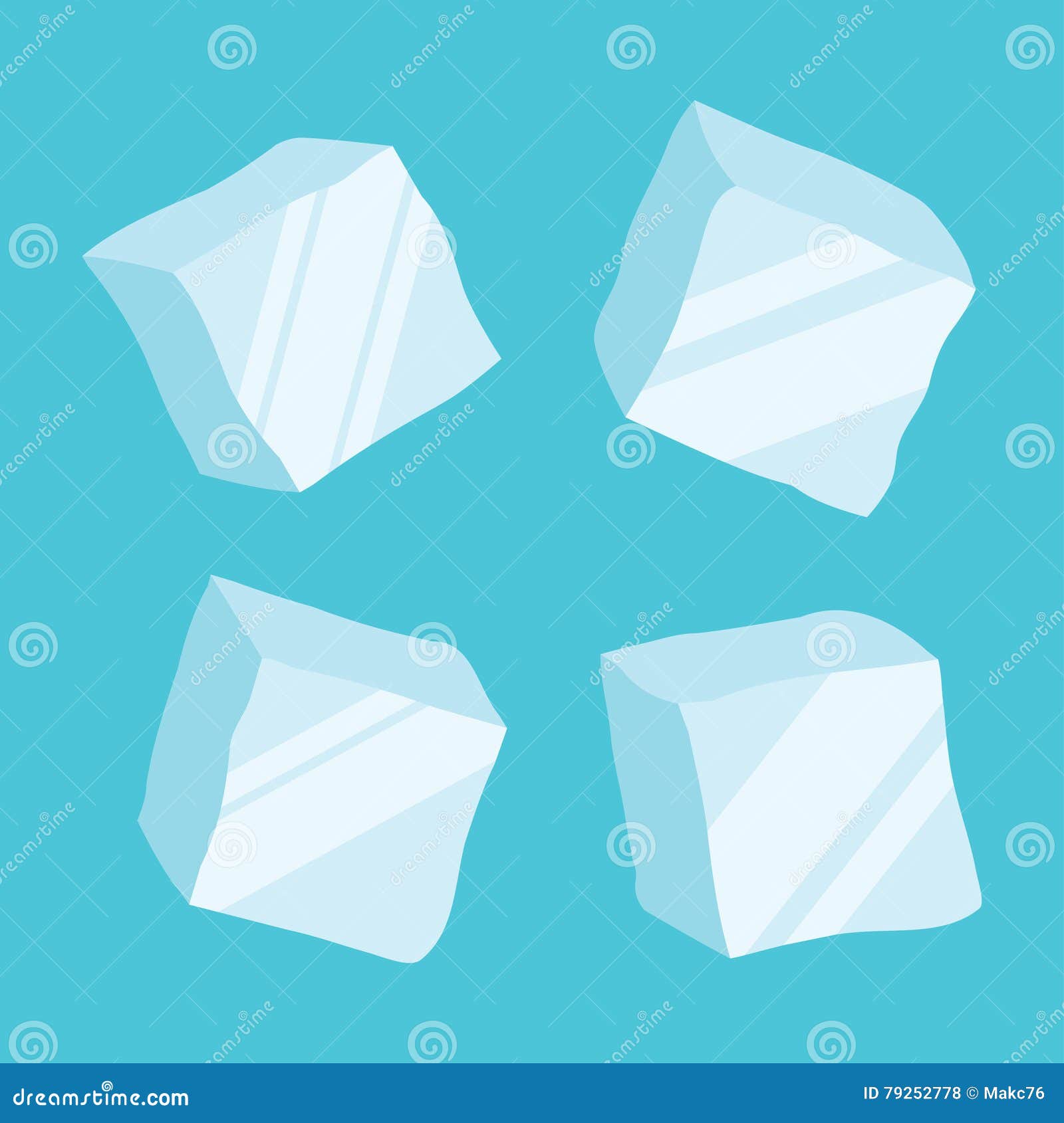 Ice cubes vector set stock vector. Illustration of liquid - 79252778