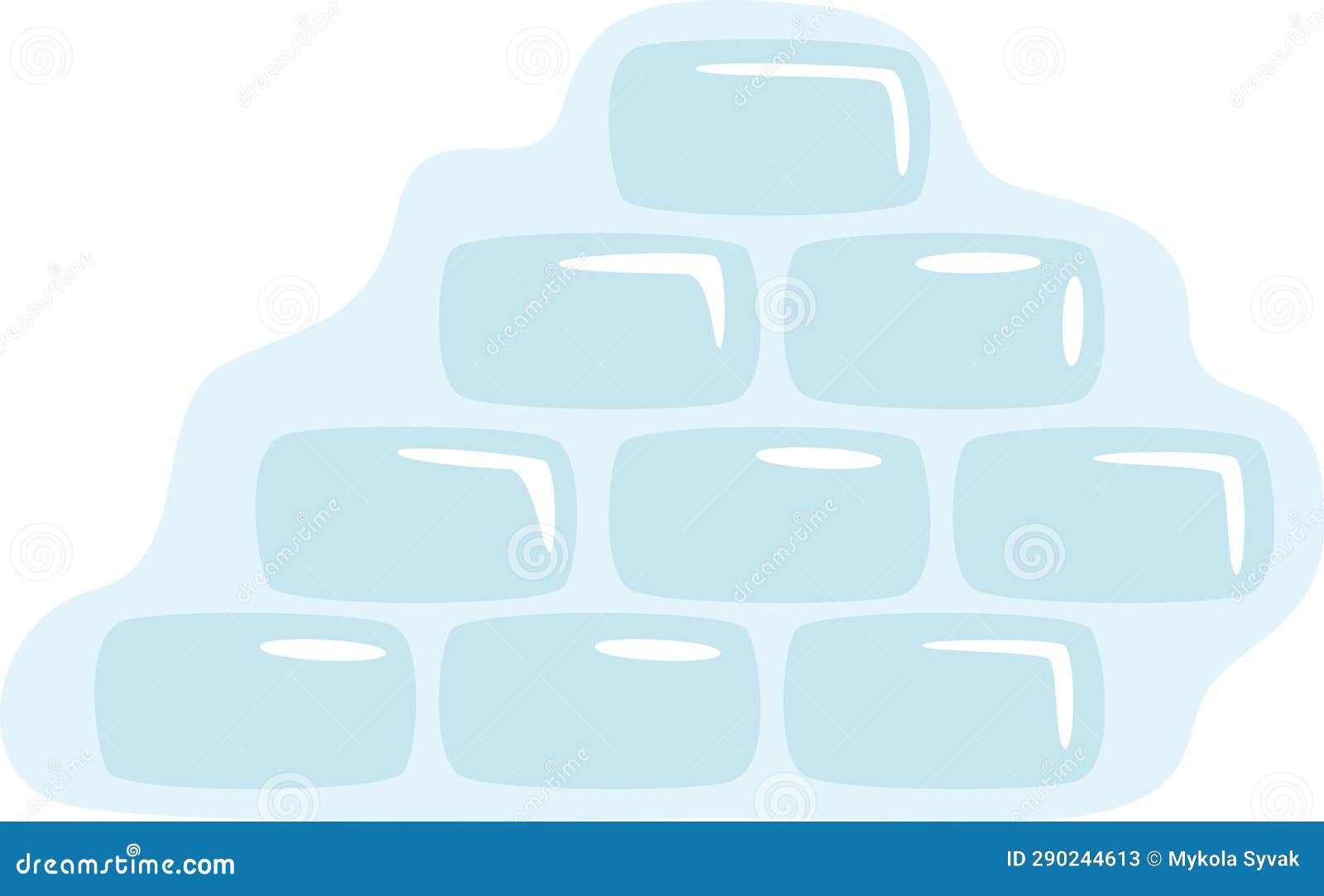 Ice Cubes Wall stock illustration. Illustration of design - 290244613
