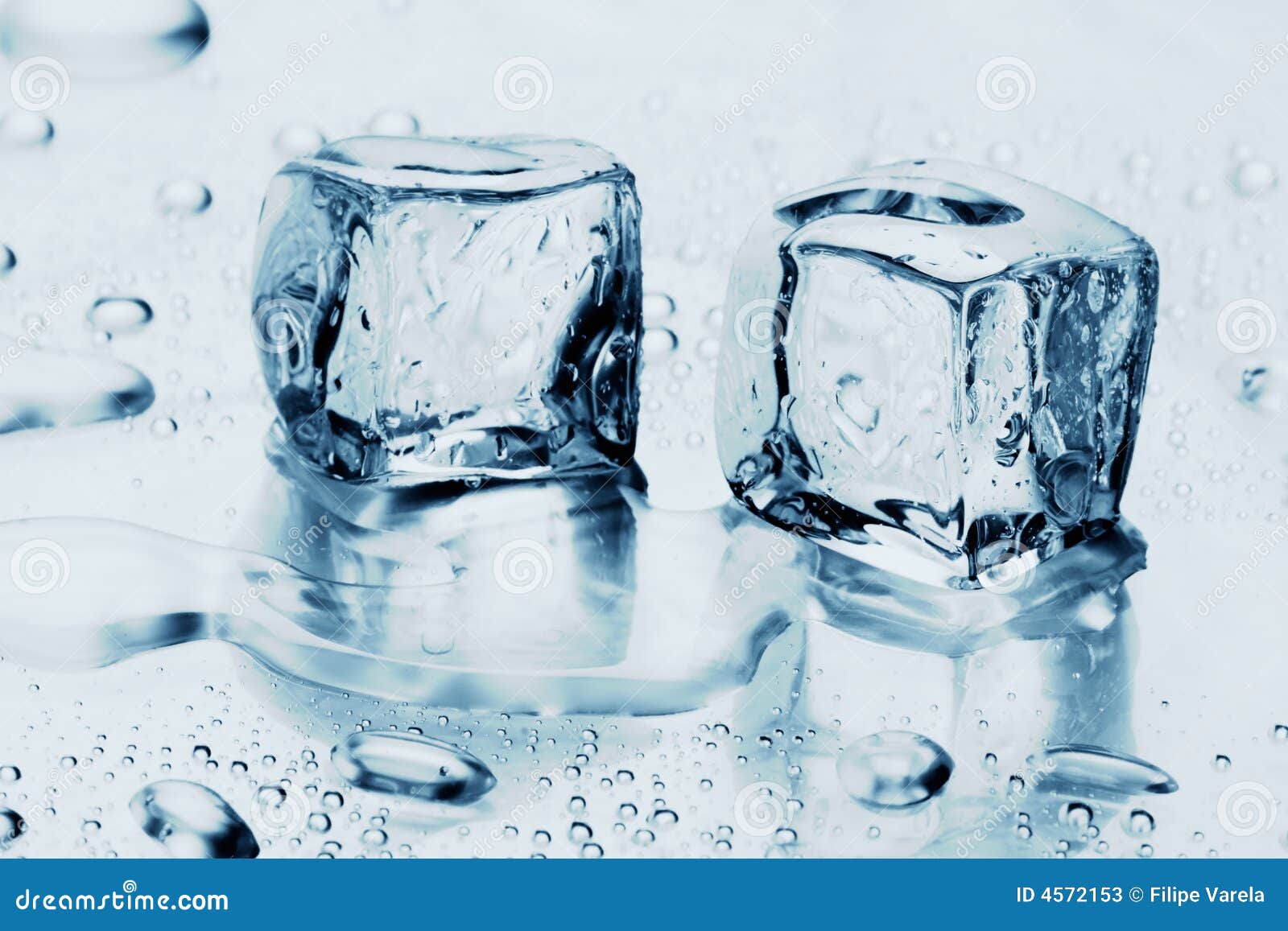 Ice cubes on water stock image. Image of square, transparent - 4572153