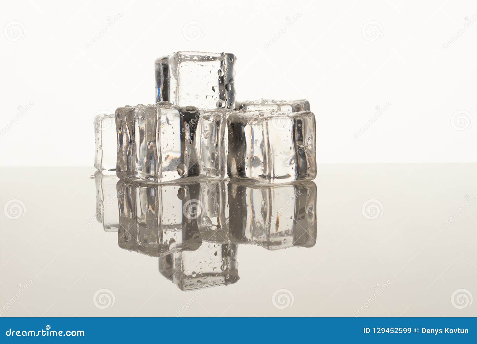 Ice cubes and water drops. stock image. Image of iced - 129452599
