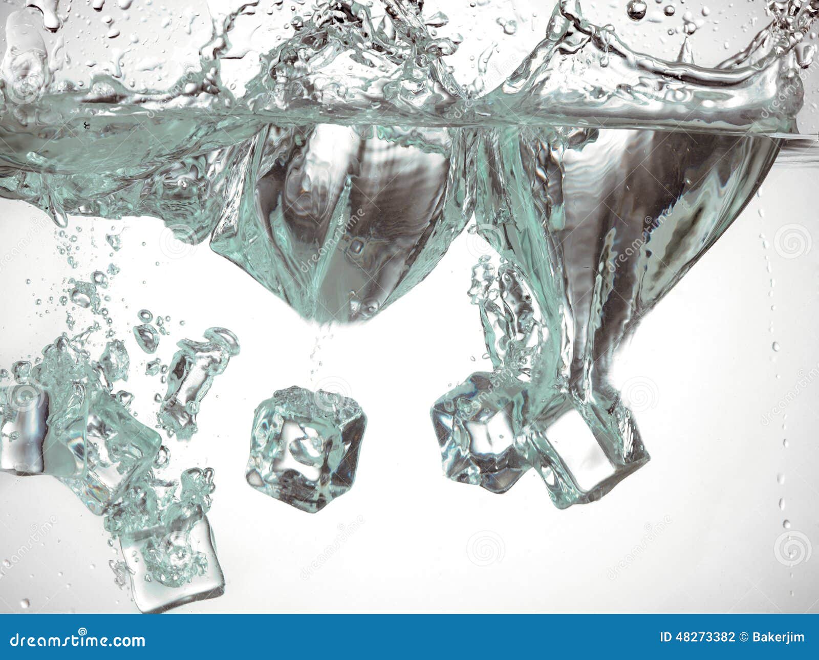 Ice cubes in water stock photo. Image of splash, cube - 48273382
