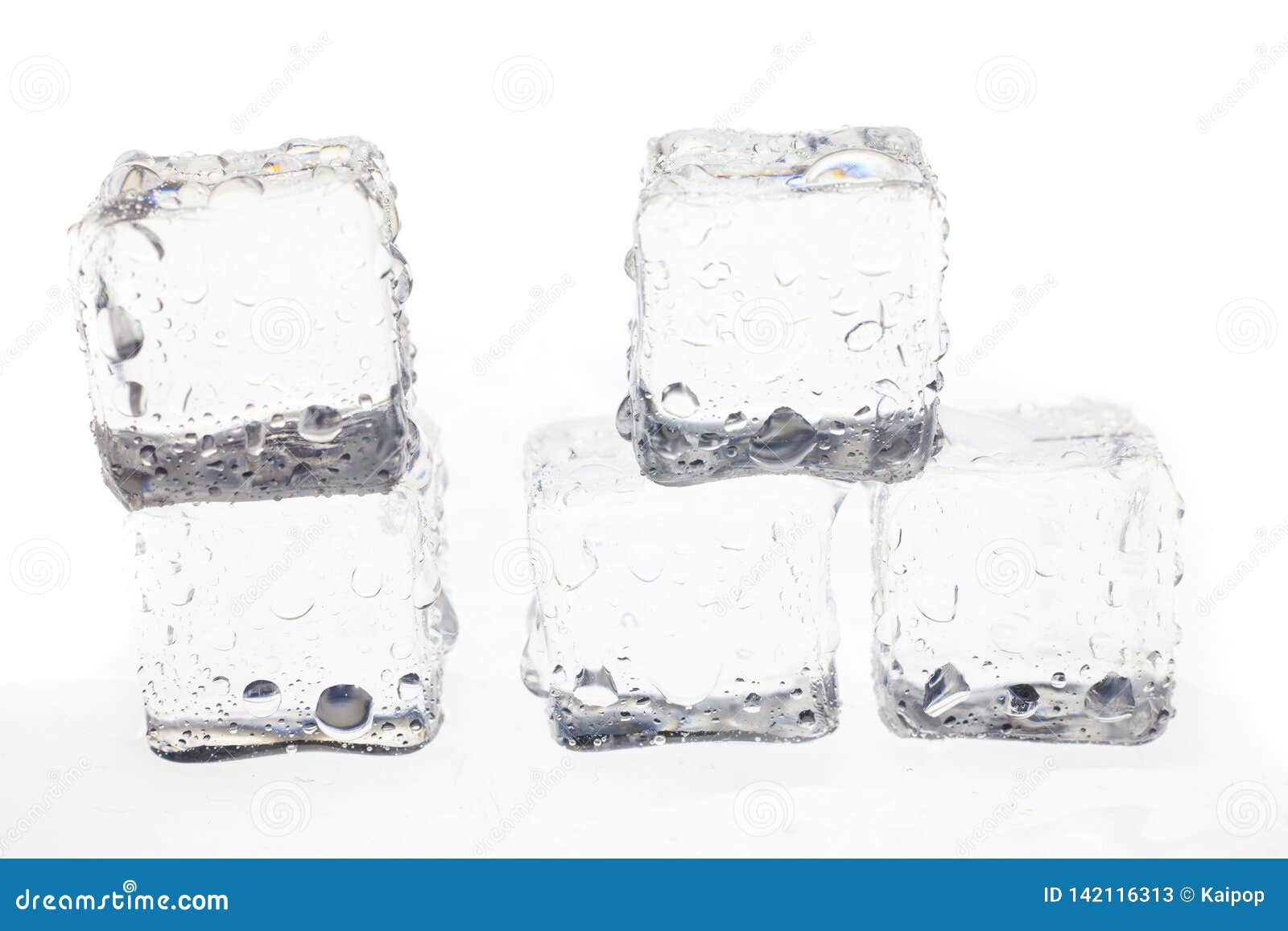 Ice Cubes on White Background Stock Image - Image of closeup, iced ...