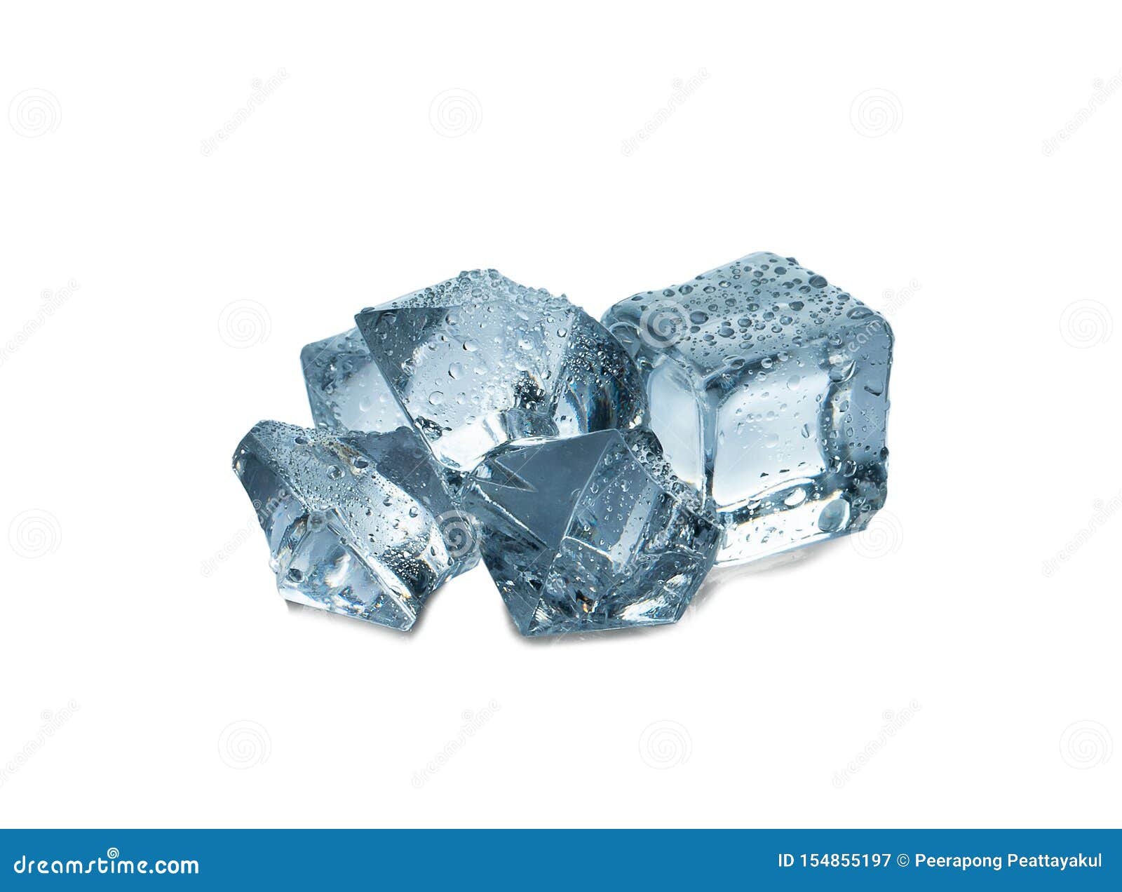 Ice Cubes on White Background Stock Image - Image of cube, flora: 154855197