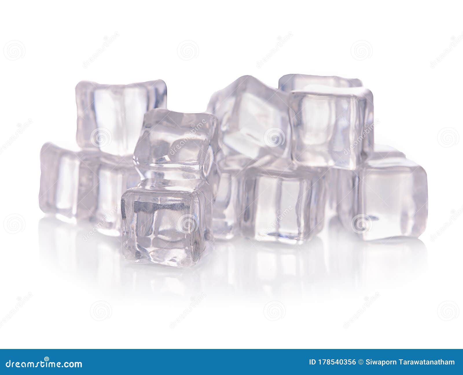 Ice Cubes on White Background Stock Photo - Image of drink, cold: 178540356