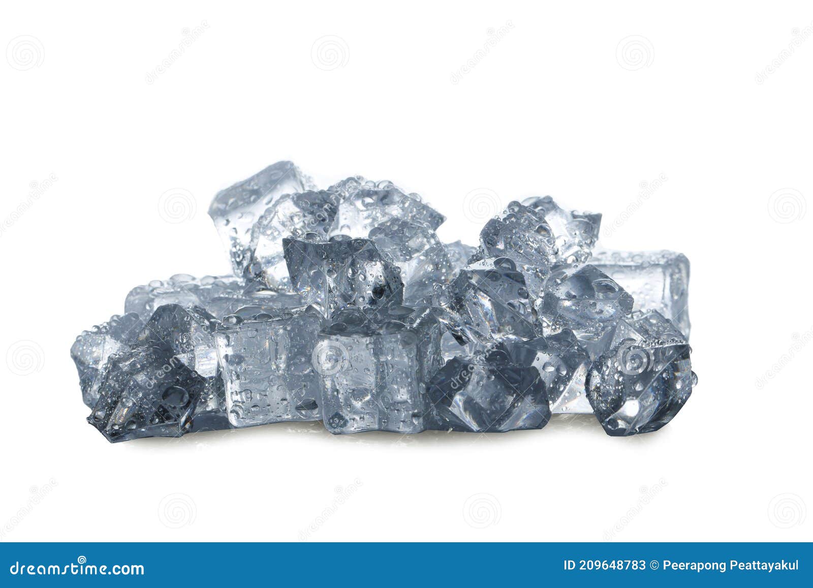Ice Cubes on White Background Stock Image - Image of iced, closeup ...